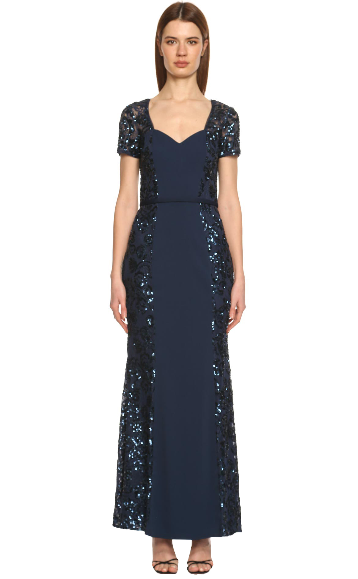 JS Collections-JS Collections Lacivert Gece Elbisesi JS Collections-JS Collections Lacivert Gece Elbisesi