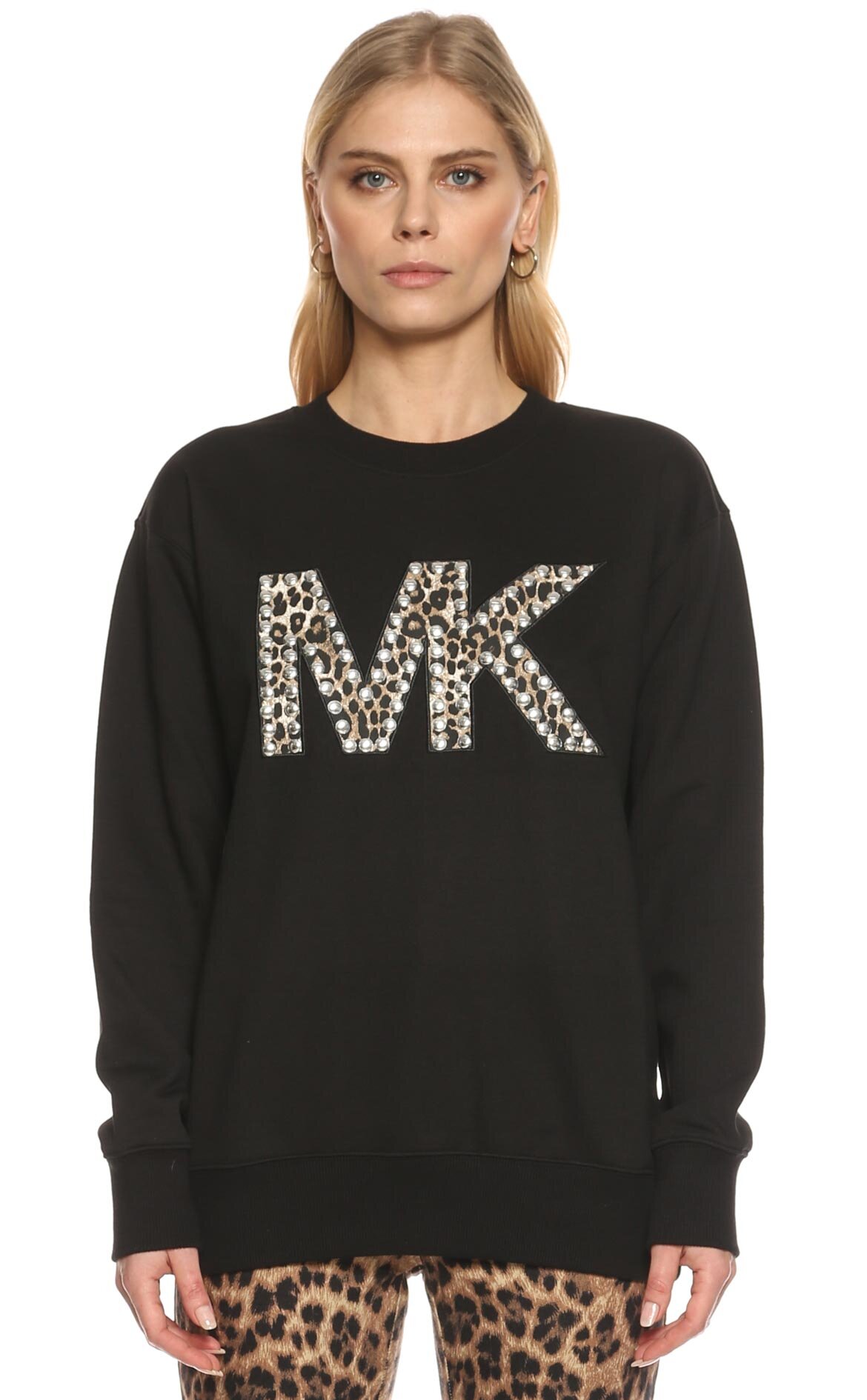 MICHAEL Michael Kors-MICHAEL Michael Kors Siyah Sweatshirt