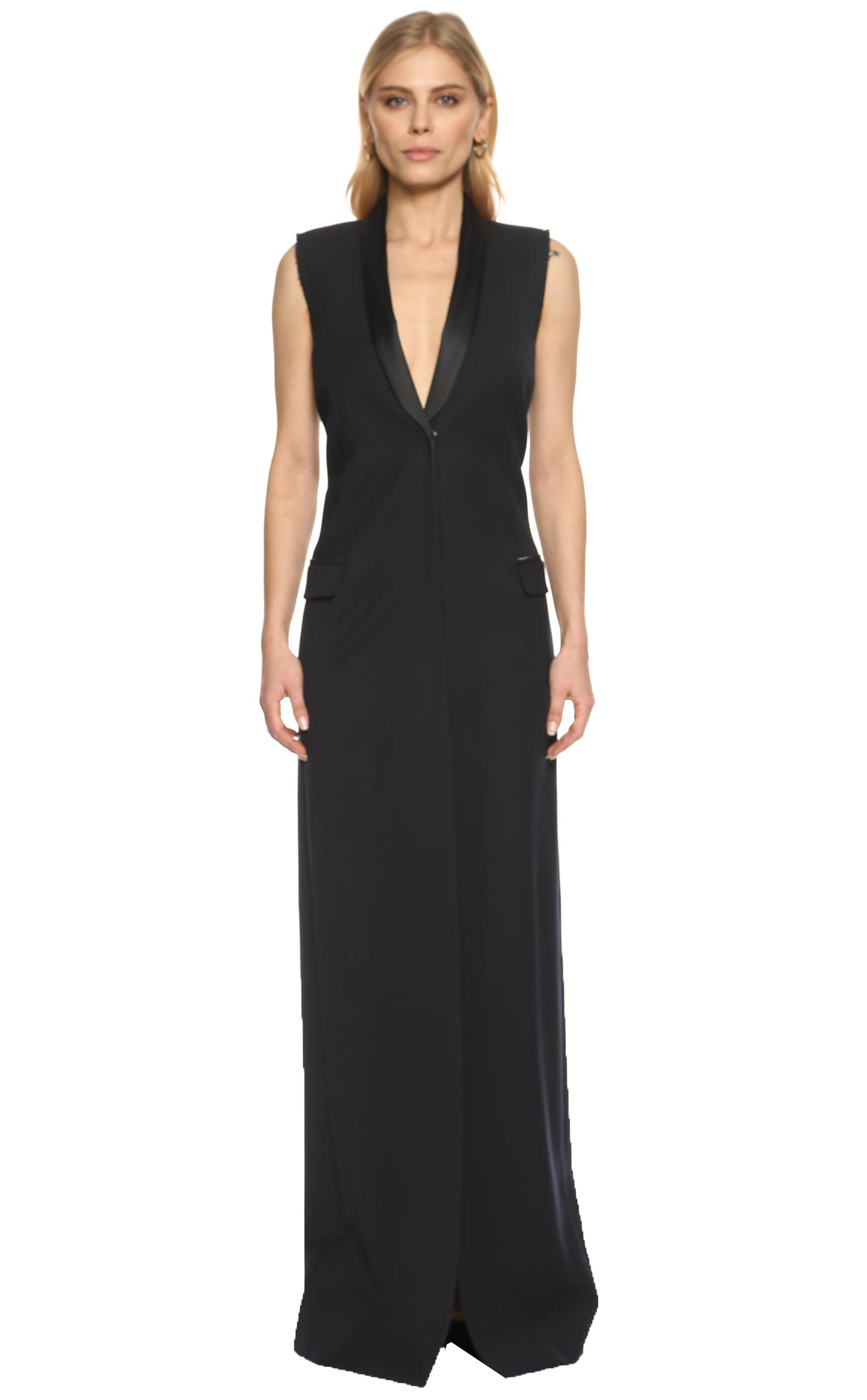 Lanvin-Lanvin Lacivert Gece Elbisesi Lanvin-Lanvin Lacivert Gece Elbisesi