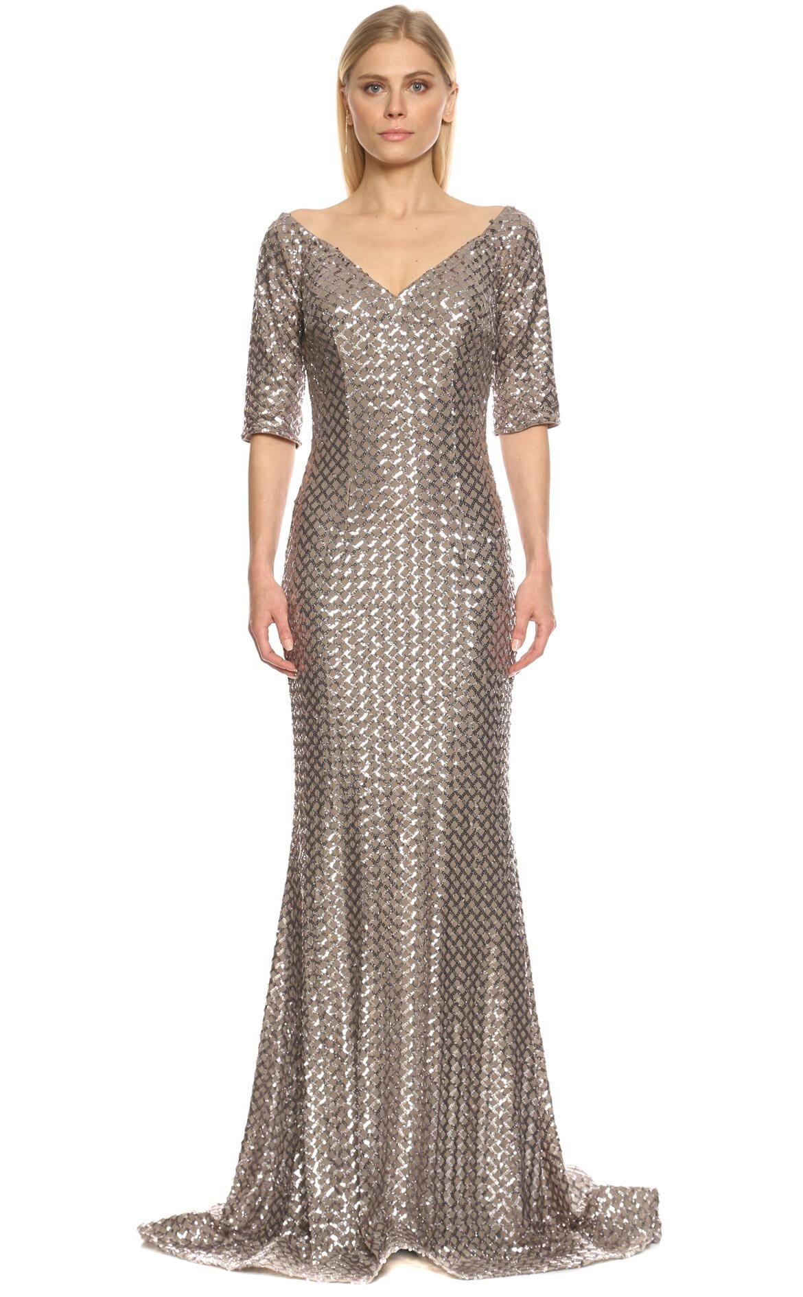 Jovani-Jovani Vizon Gece Elbisesi