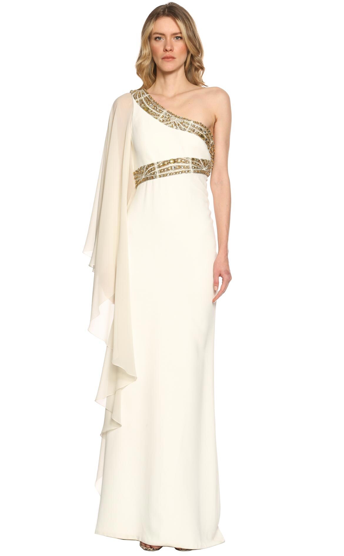 Marchesa-Marchesa Beyaz Elbise