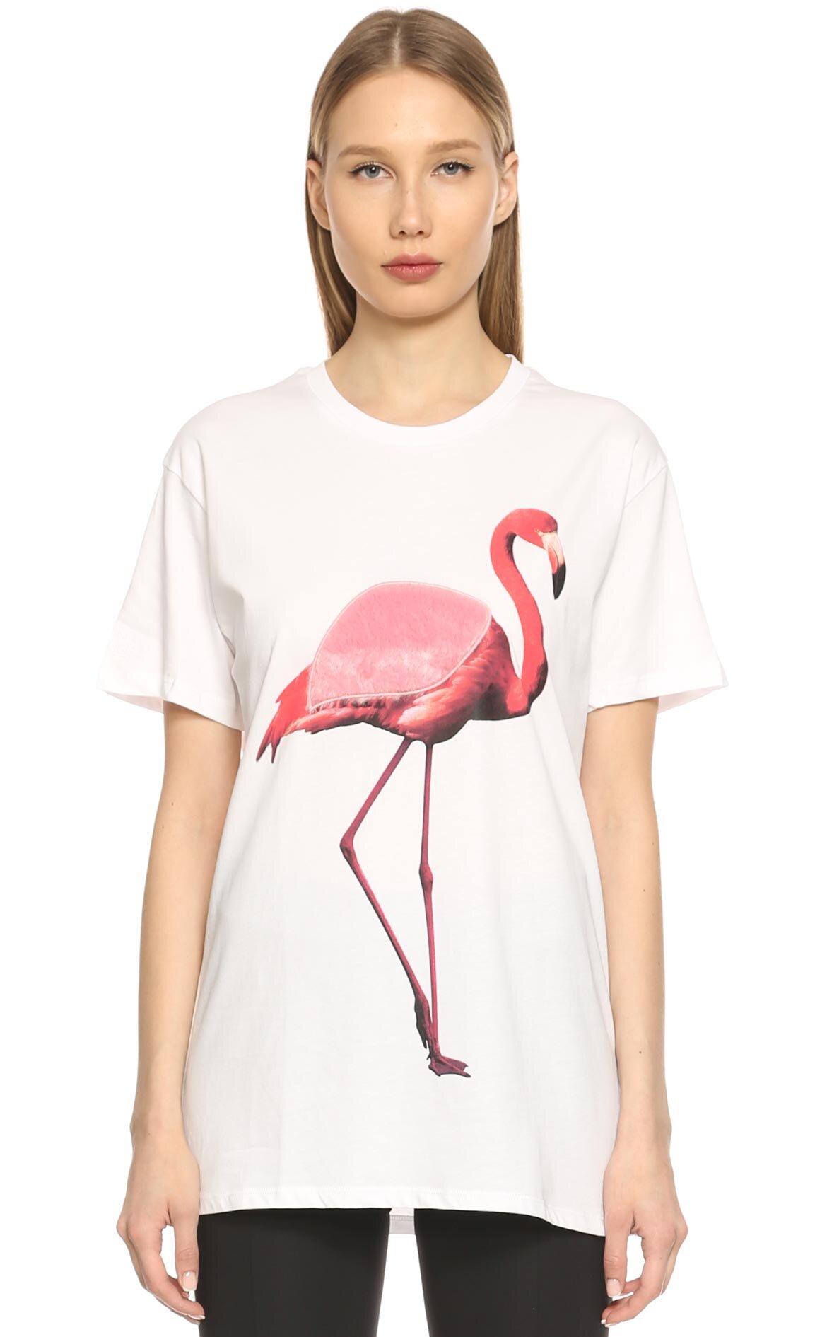 One Gogh-Flamingo Baskılı T-Shirt