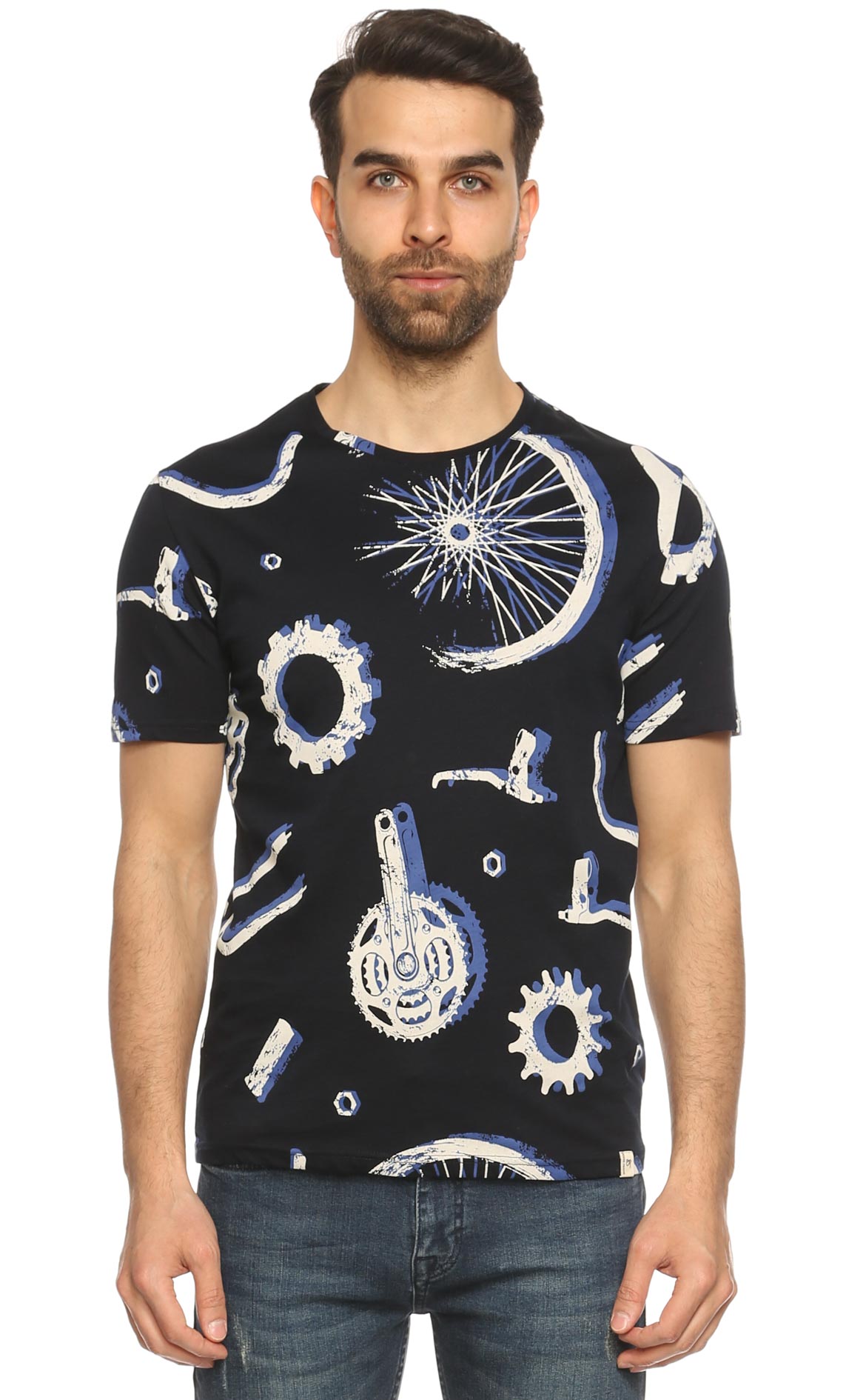 John Frank-Parts Desenli T-Shirt John Frank-Parts Desenli T-Shirt