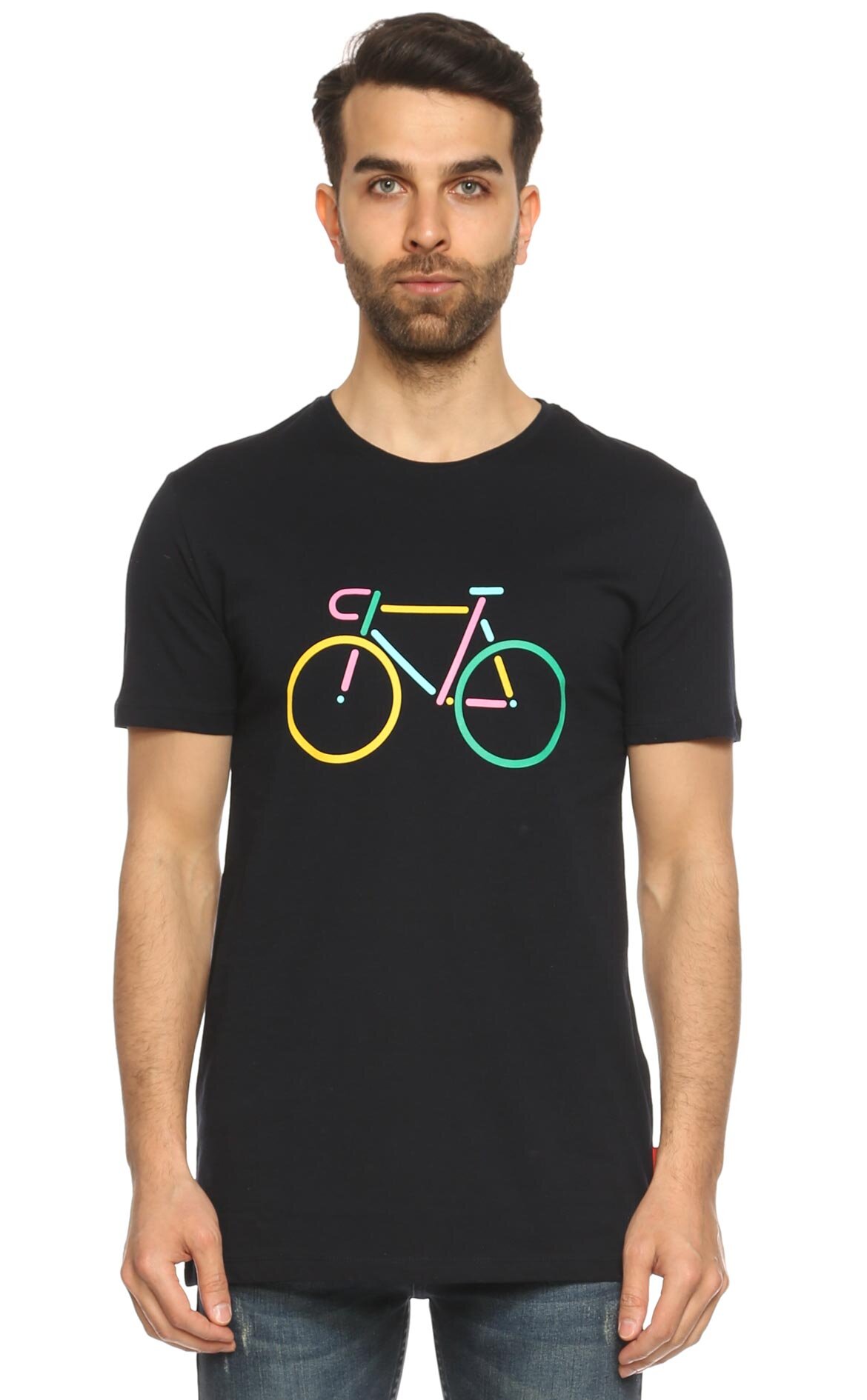 John Frank-Bike Baskılı T-Shirt John Frank-Bike Baskılı T-Shirt