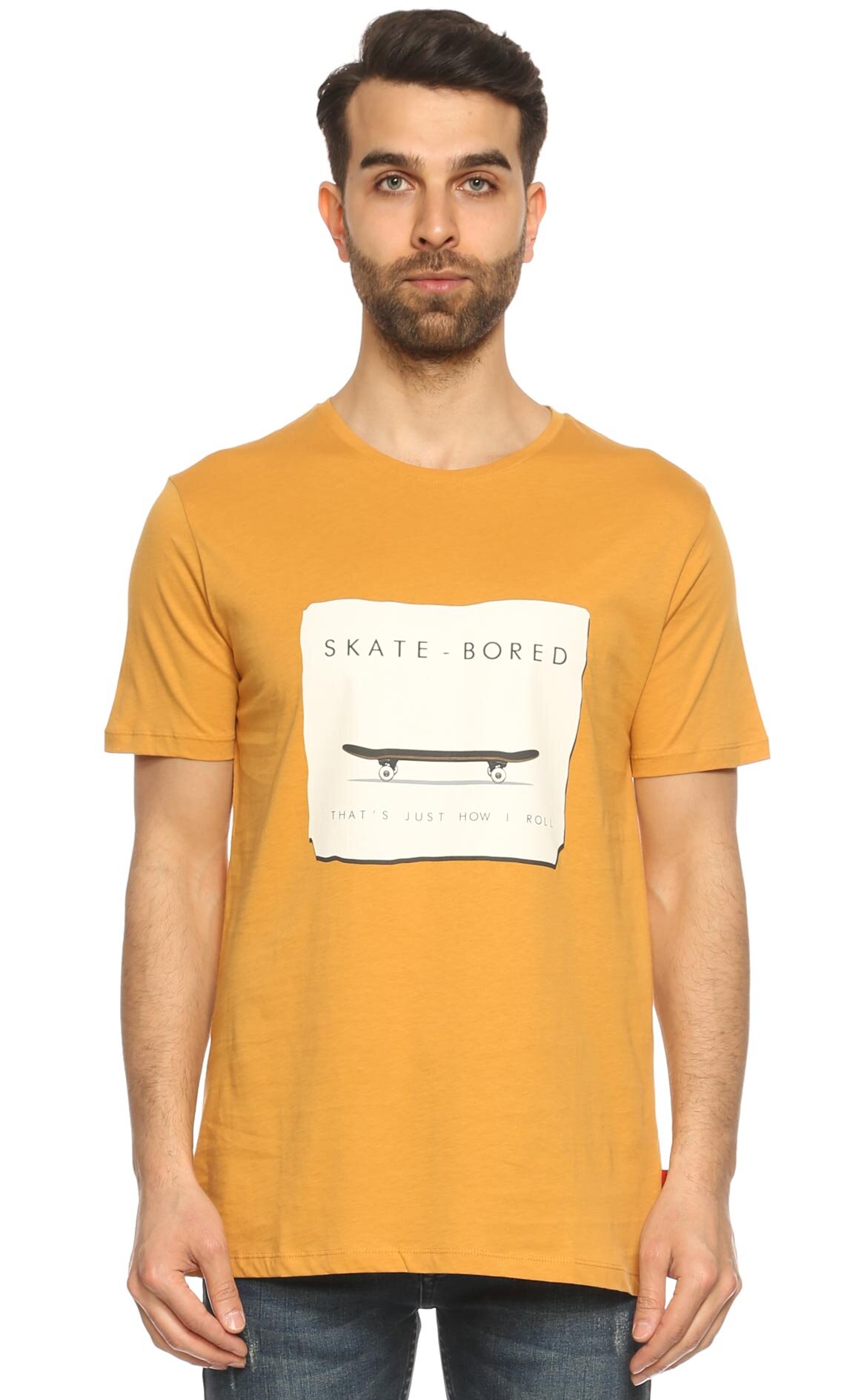 John Frank-Skater Baskılı T-Shirt John Frank-Skater Baskılı T-Shirt