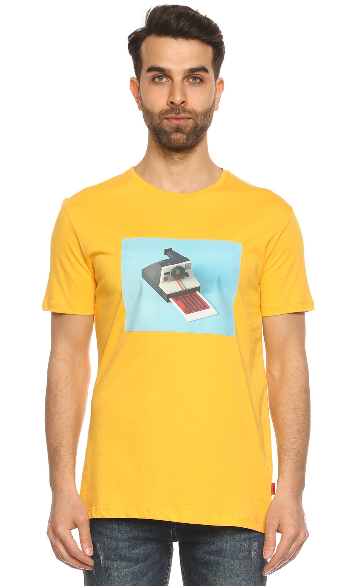 John Frank-John Frank Sarı T-Shirt