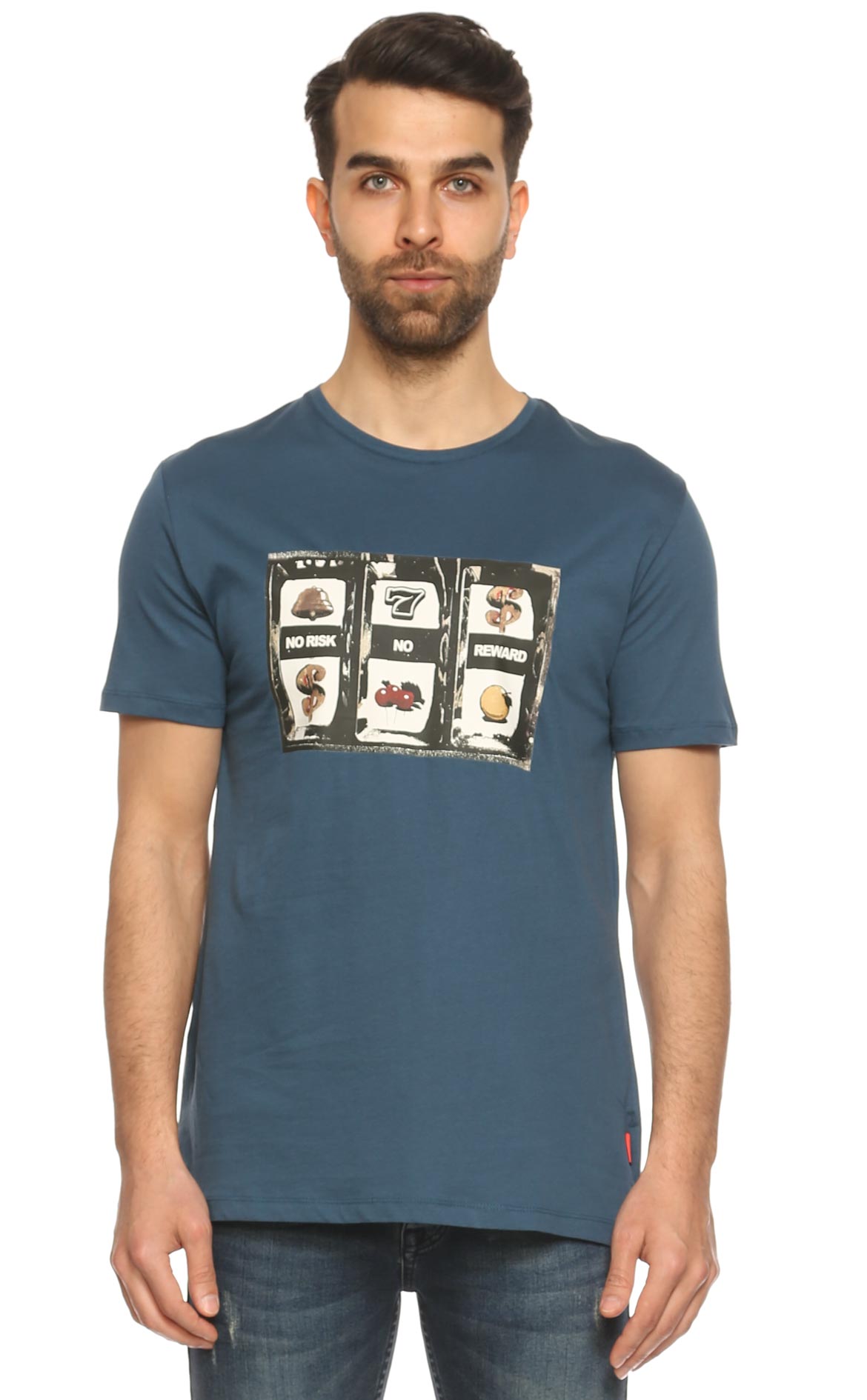 John Frank-Slot Baskılı T-Shirt John Frank-Slot Baskılı T-Shirt