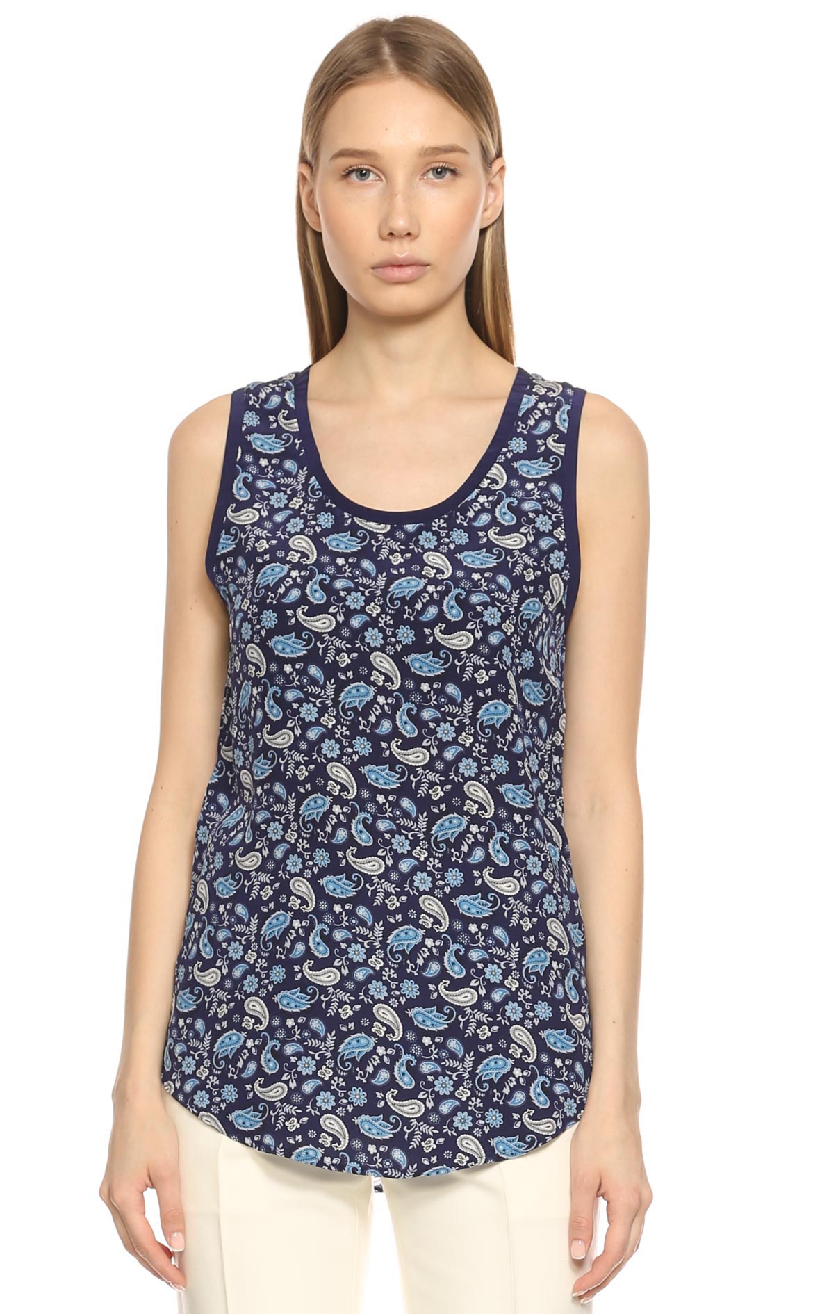 Manoush-Desenli İpek Bluz