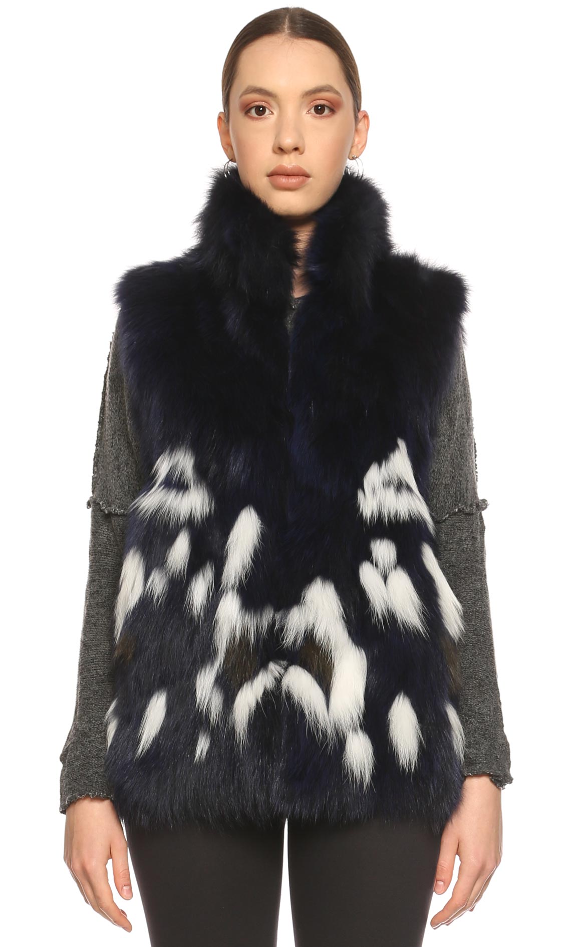 Adrienne Landau-Adrienne Landau Lacivert Kürk Adrienne Landau-Adrienne Landau Lacivert Kürk