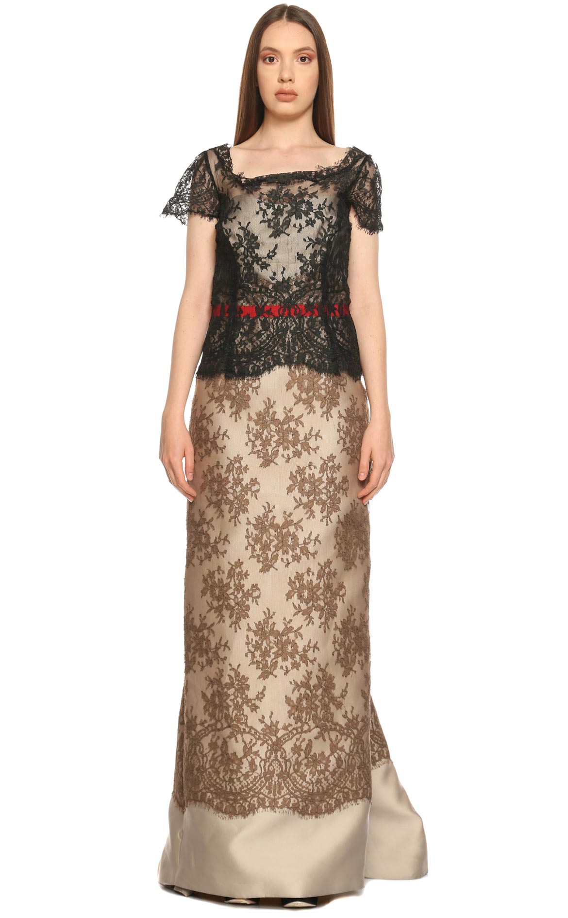 Carolina Herrera-Carolina Herrera Çok Renkli Gece Elbisesi