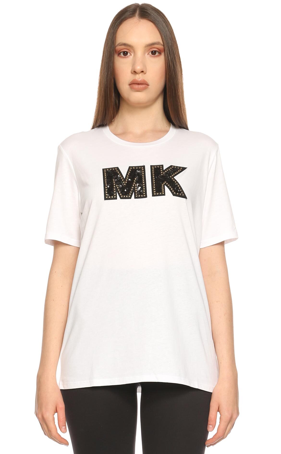 MICHAEL Michael Kors-Michael Michael Kors Beyaz T-Shirt