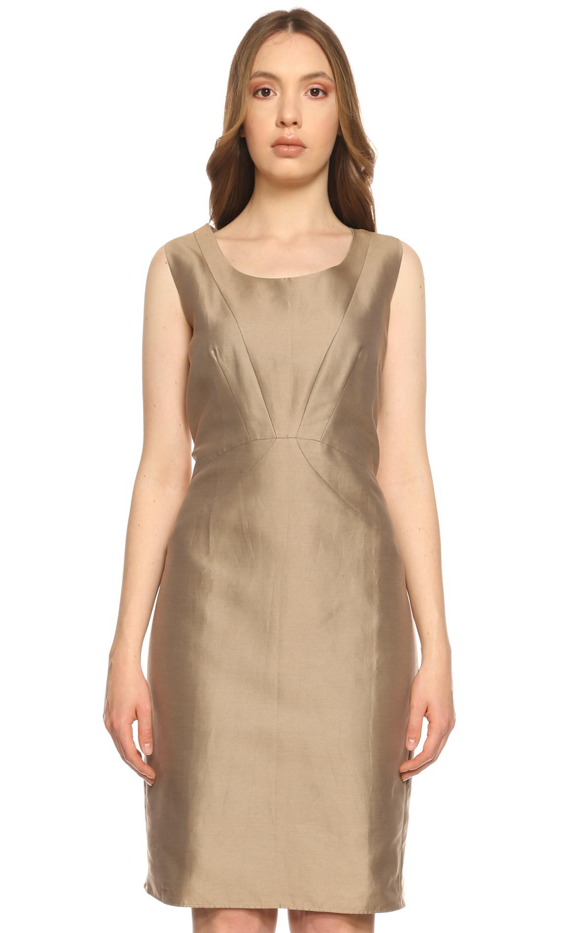 Armani Collezioni-Armani Collezion Vizon Renk Elbise Armani Collezioni-Armani Collezion Vizon Renk Elbise