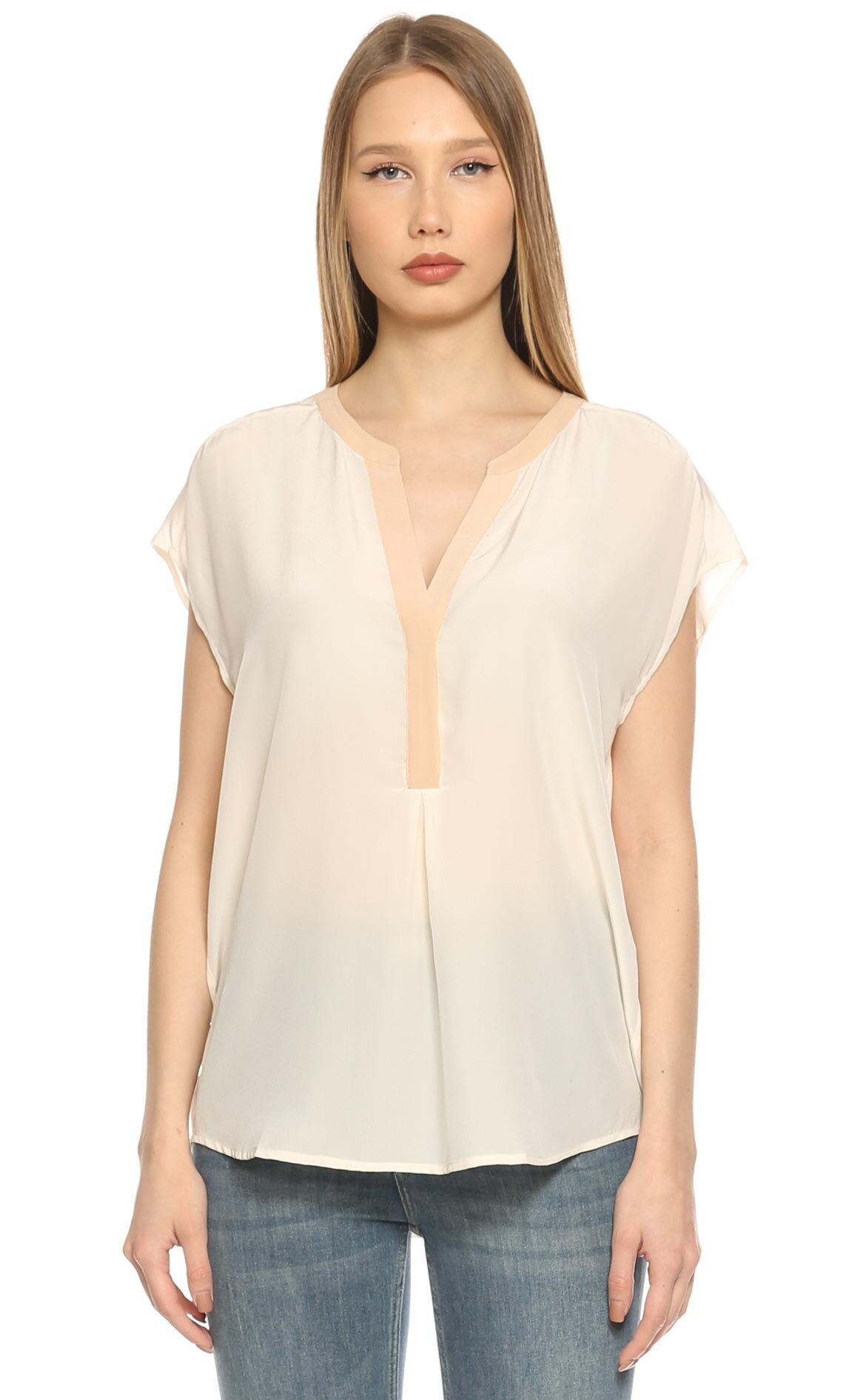 Joie-Joie Ekru Bluz Joie-Joie Ekru Bluz