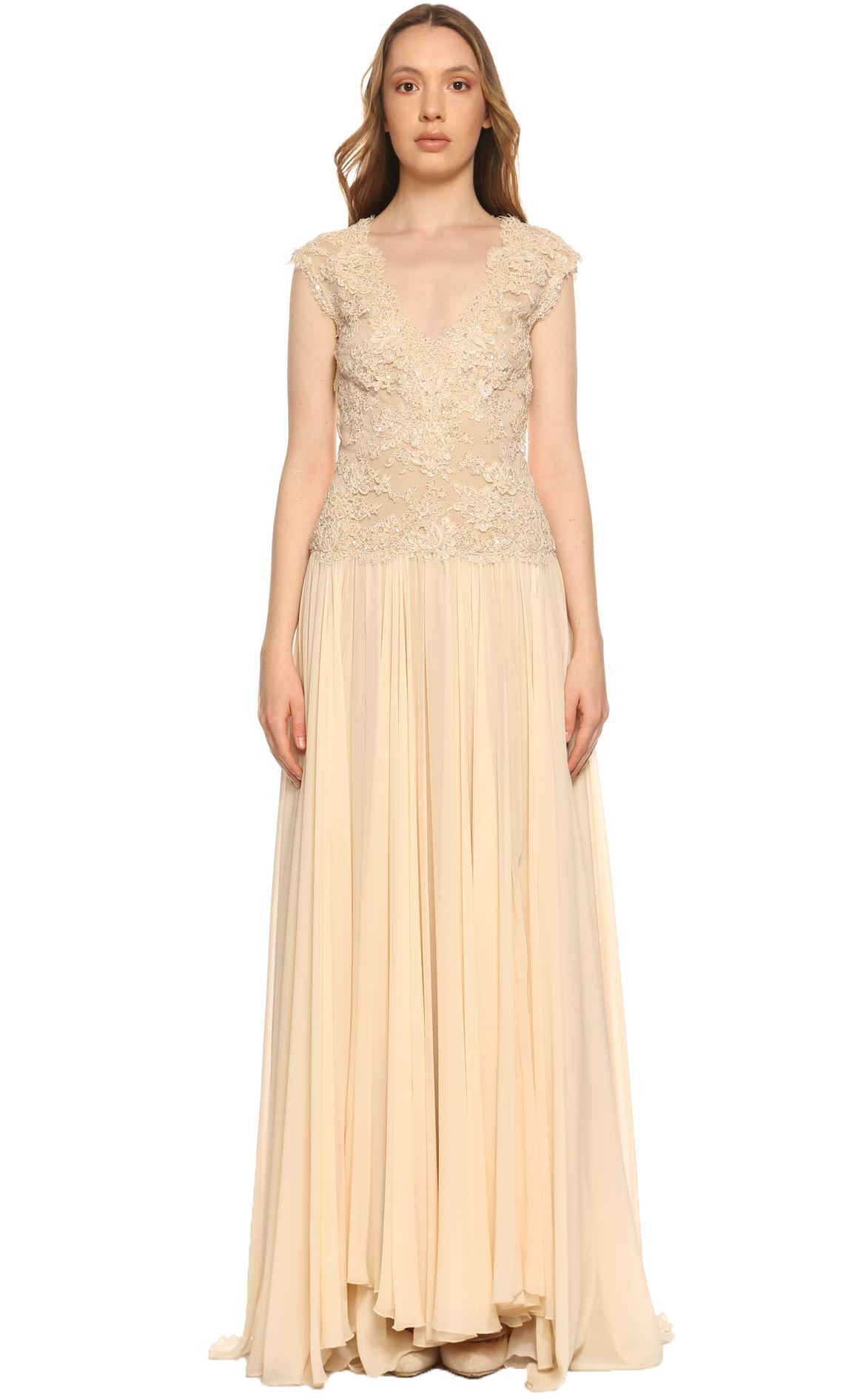Reem Acra-Reem Acra Ten Rengi Gece Elbise Reem Acra-Reem Acra Ten Rengi Gece Elbise