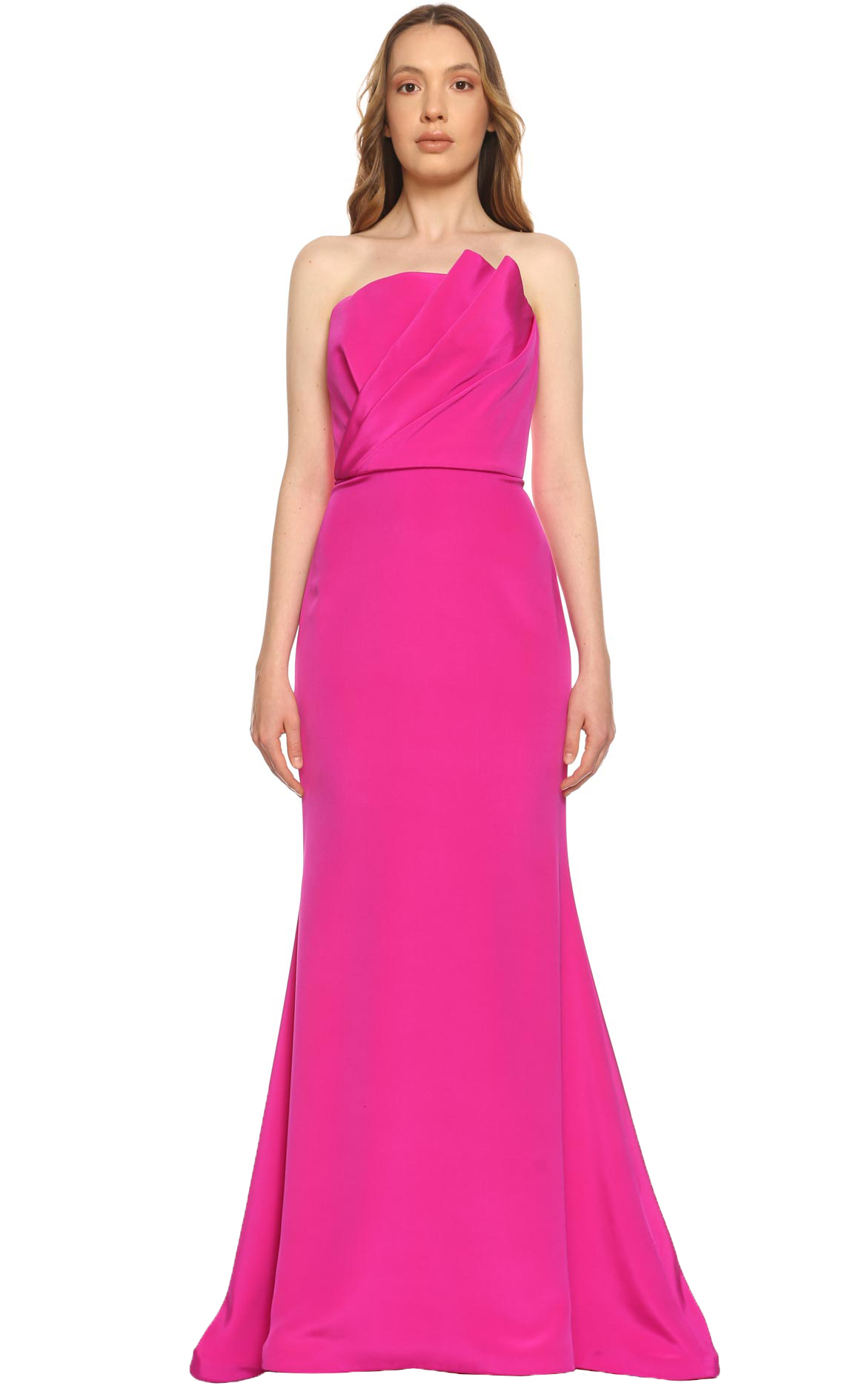 Reem Acra-Reem Acra Fuşya Renk Gece Elbise Reem Acra-Reem Acra Fuşya Renk Gece Elbise