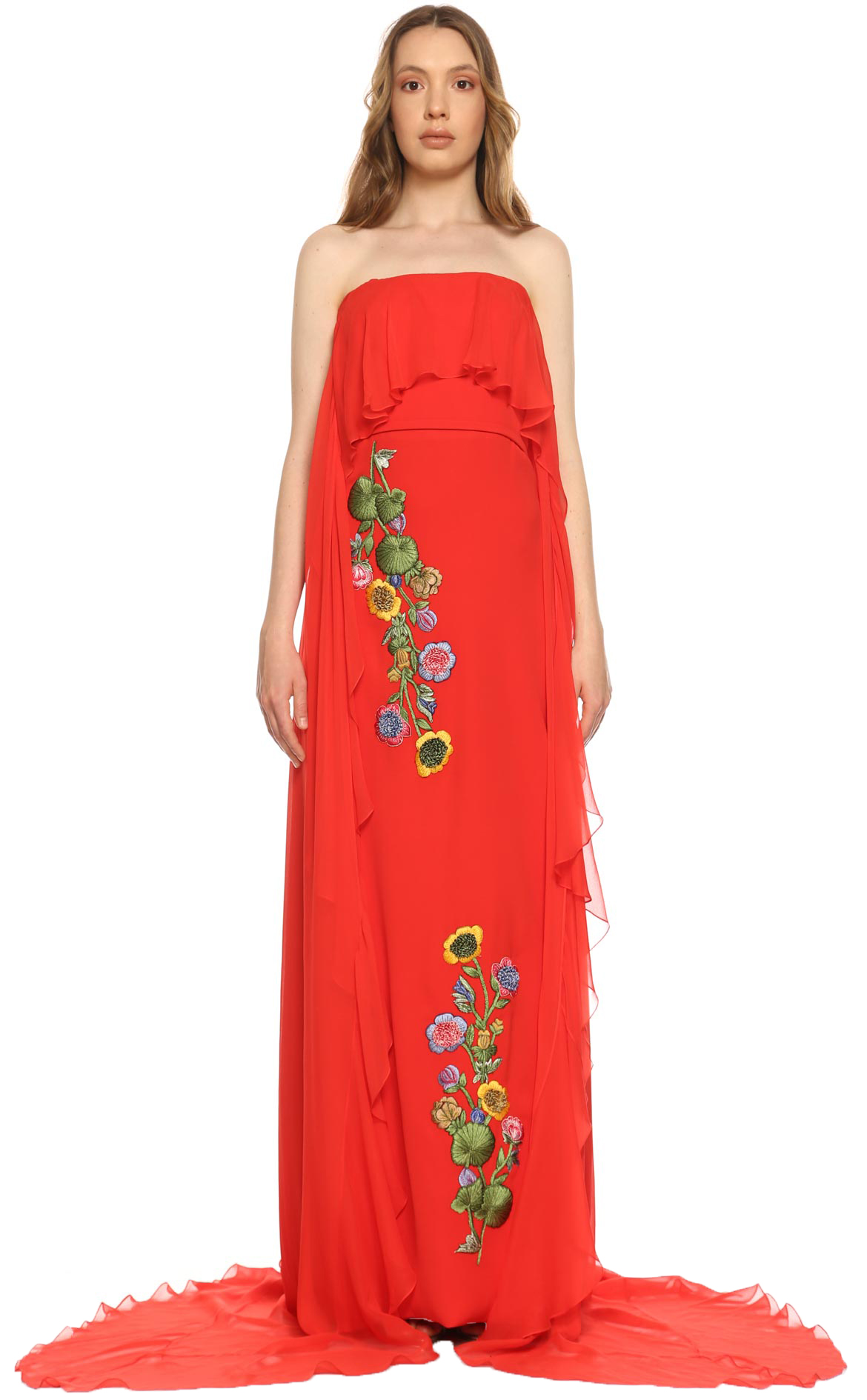 Reem Acra-Reem Acra Kırmızı Gece Elbise Reem Acra-Reem Acra Kırmızı Gece Elbise