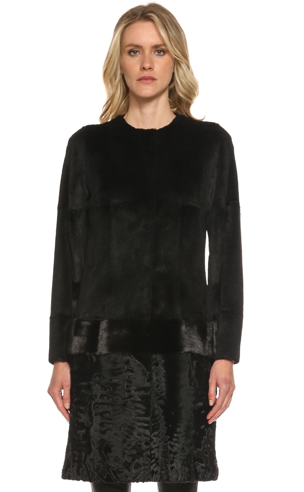 Giambattista Valli-Giambattista Valli Siyah Kürk Mont Giambattista Valli-Giambattista Valli Siyah Kürk Mont