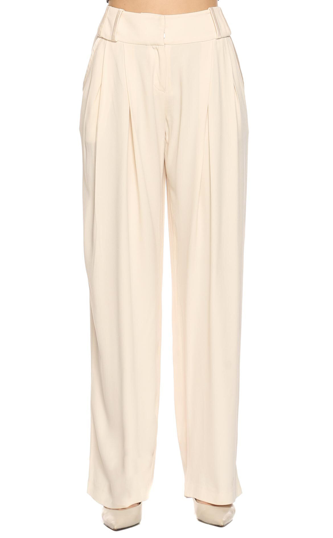 Temperley London-Temperley London Krem Rengi Pantolon