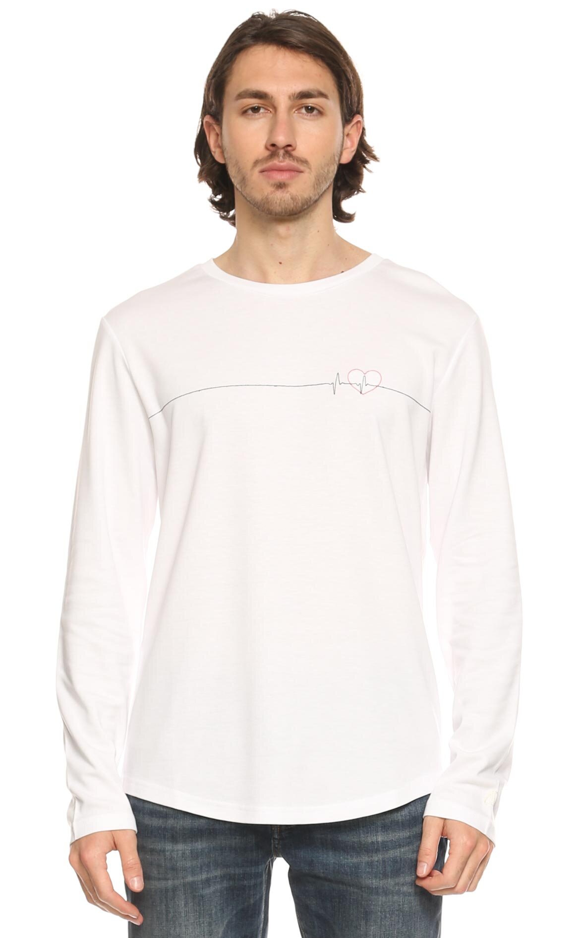 Bassigue-Bassigue Heartbeat Uzun Kollu T-shirt