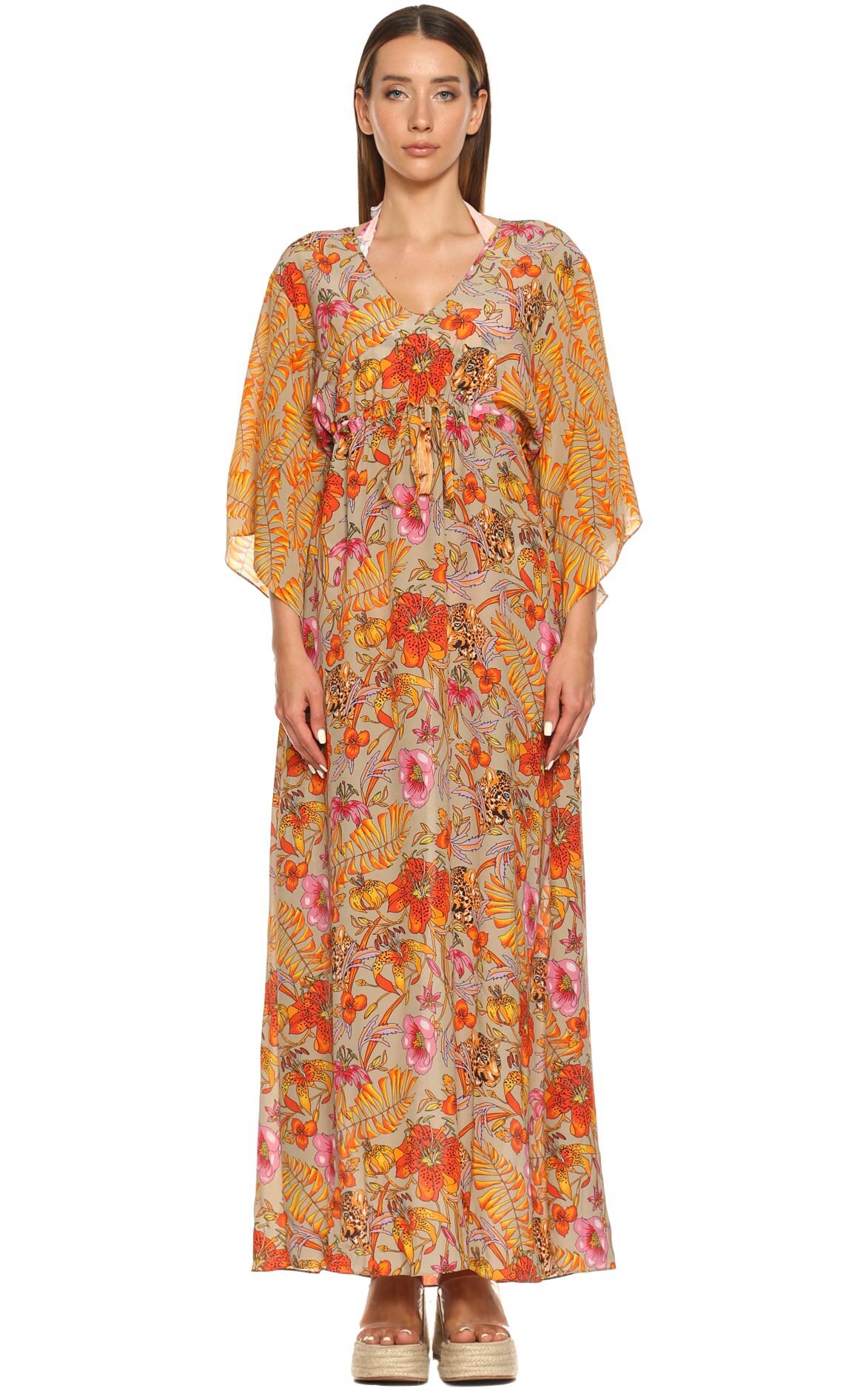 Lazul-Lazul Çok Renkli Kaftan