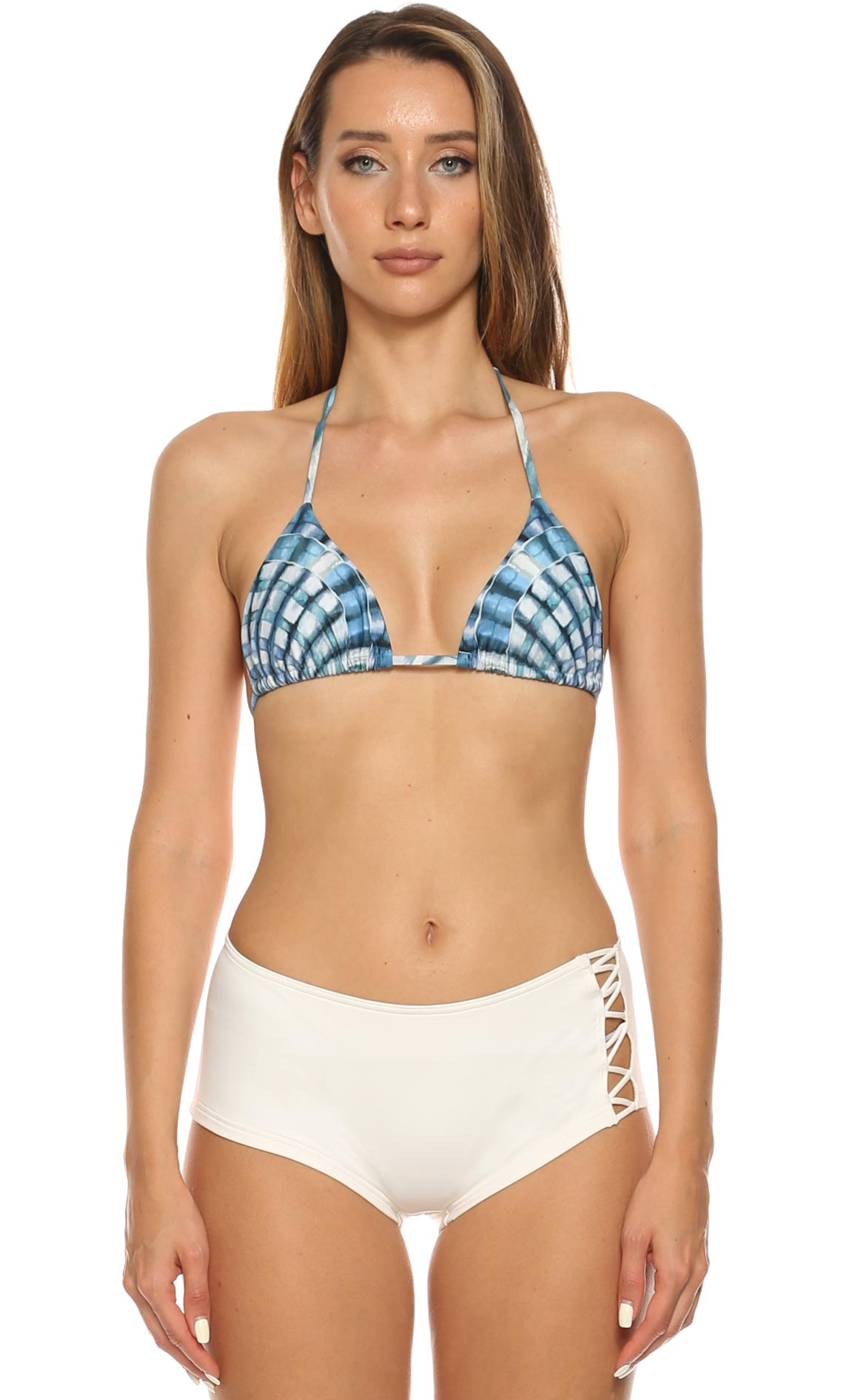 Mara Hoffman-Mara Hoffman Mavi Bikini Üstü Mara Hoffman-Mara Hoffman Mavi Bikini Üstü