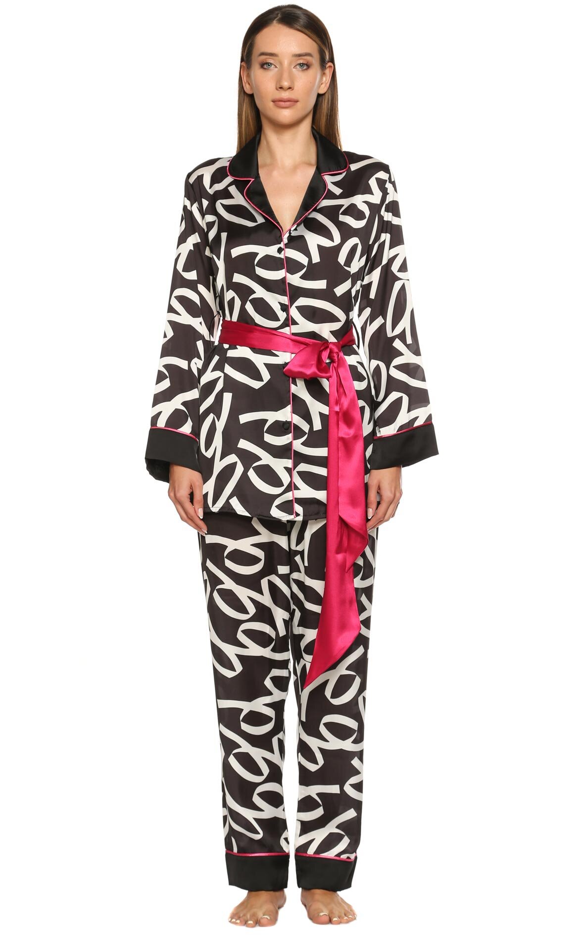 Xintima-Xintima Siyah/Beyaz Pijama Xintima-Xintima Siyah/Beyaz Pijama