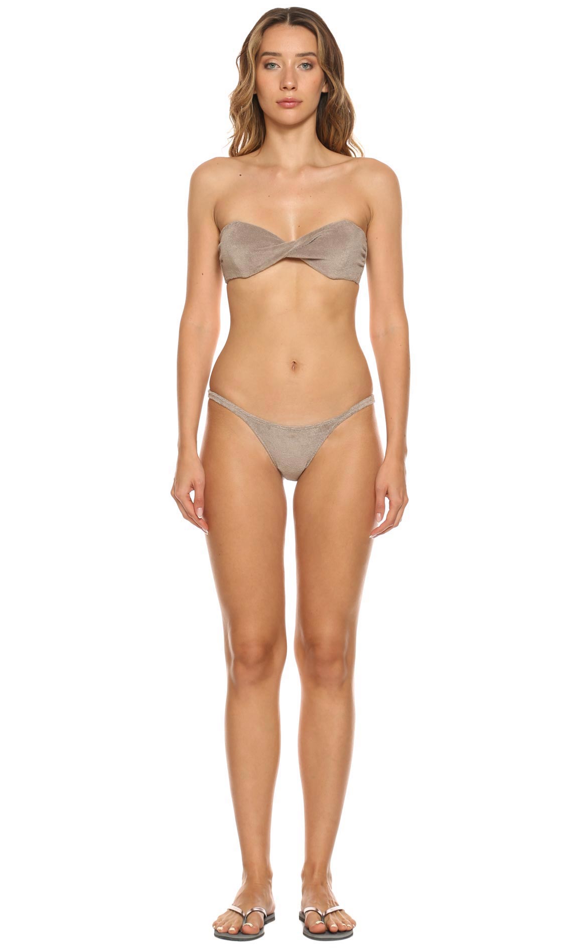 Lisa Marie Fernandez-Lisa Marie Fernandez Ekru Bikini Set Lisa Marie Fernandez-Lisa Marie Fernandez Ekru Bikini Set