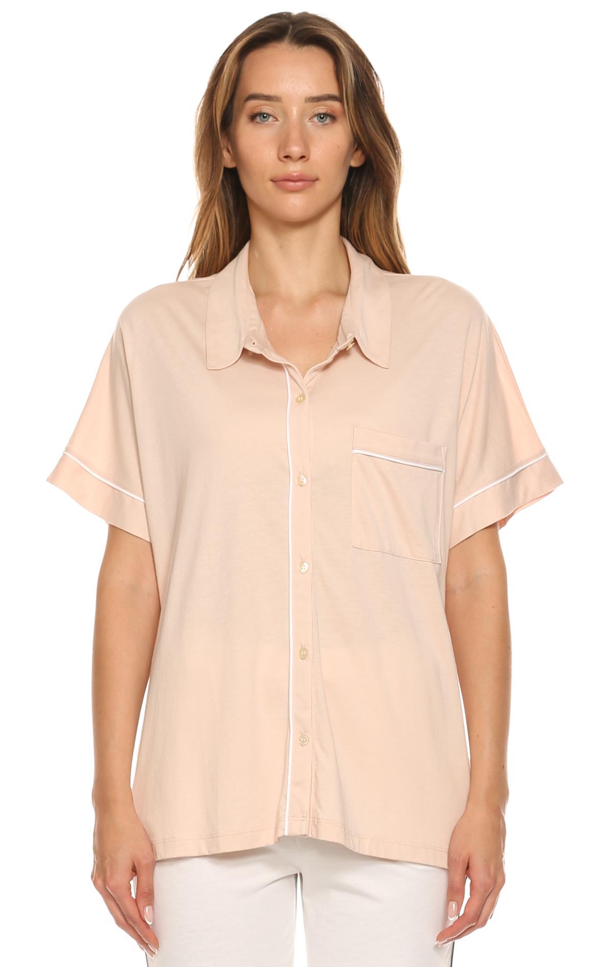 Skin-Skine Krem Rengi Pijama Üstü Skin-Skine Krem Rengi Pijama Üstü