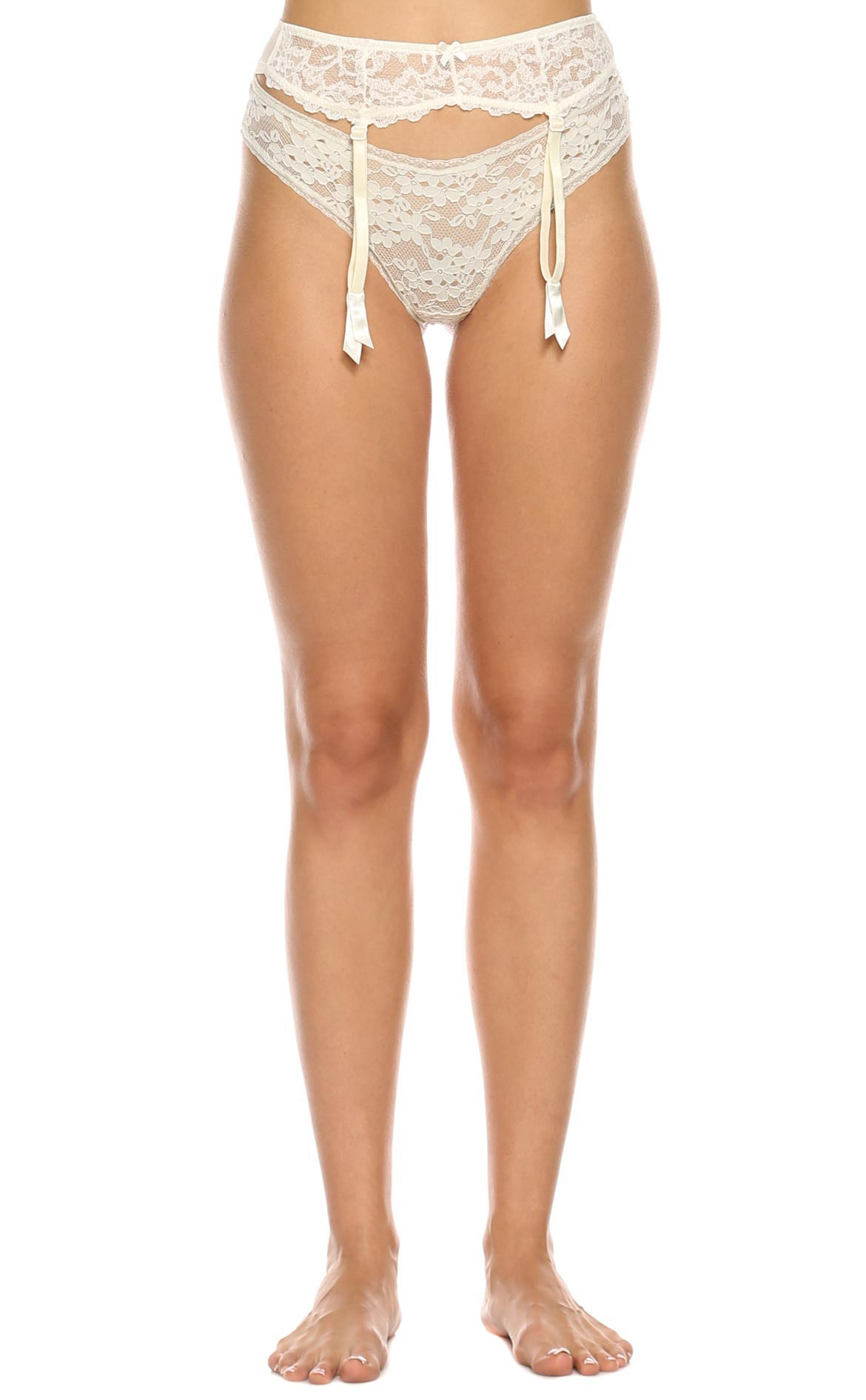 G-Lingeri-G-Lingerie Beyaz Jartiyer