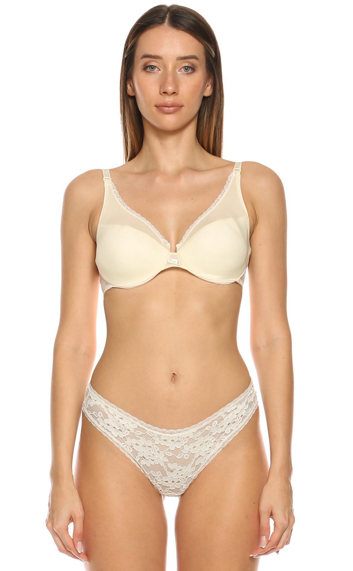 G-Lingeri-G-Lingerie Ekru Sütyen