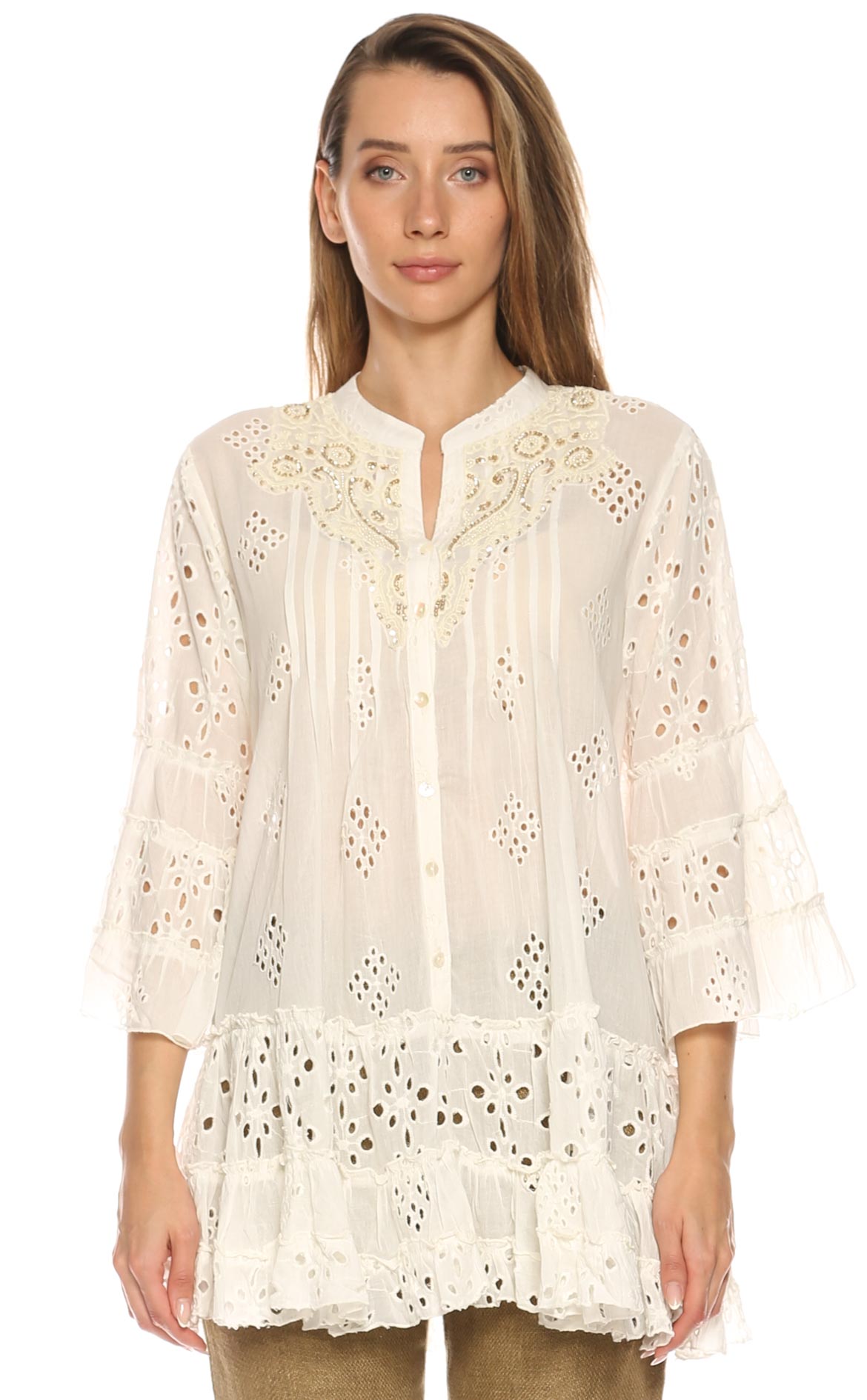 Derhy Rene-Derhy Rene Ekru Bluz