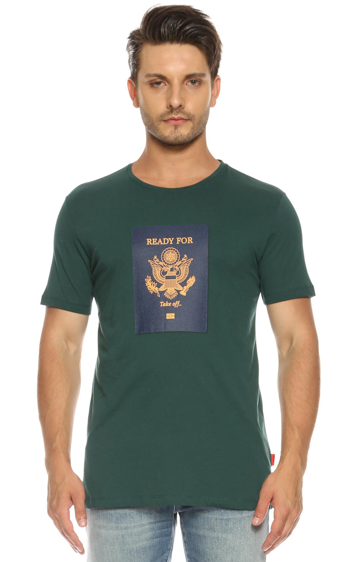 John Frank-John Frank Yeşil T-Shirt