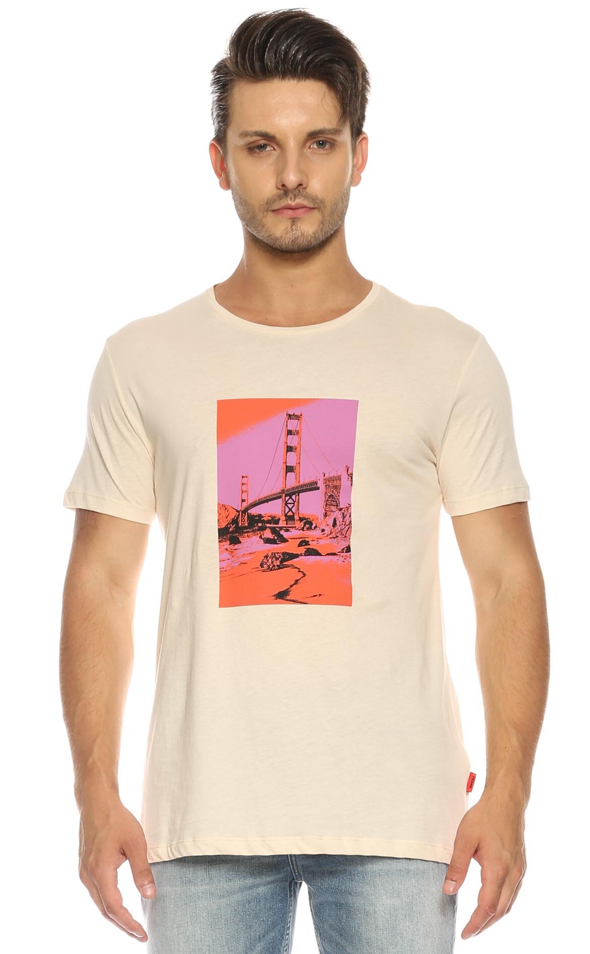 John Frank-John Frank Bej T-Shirt