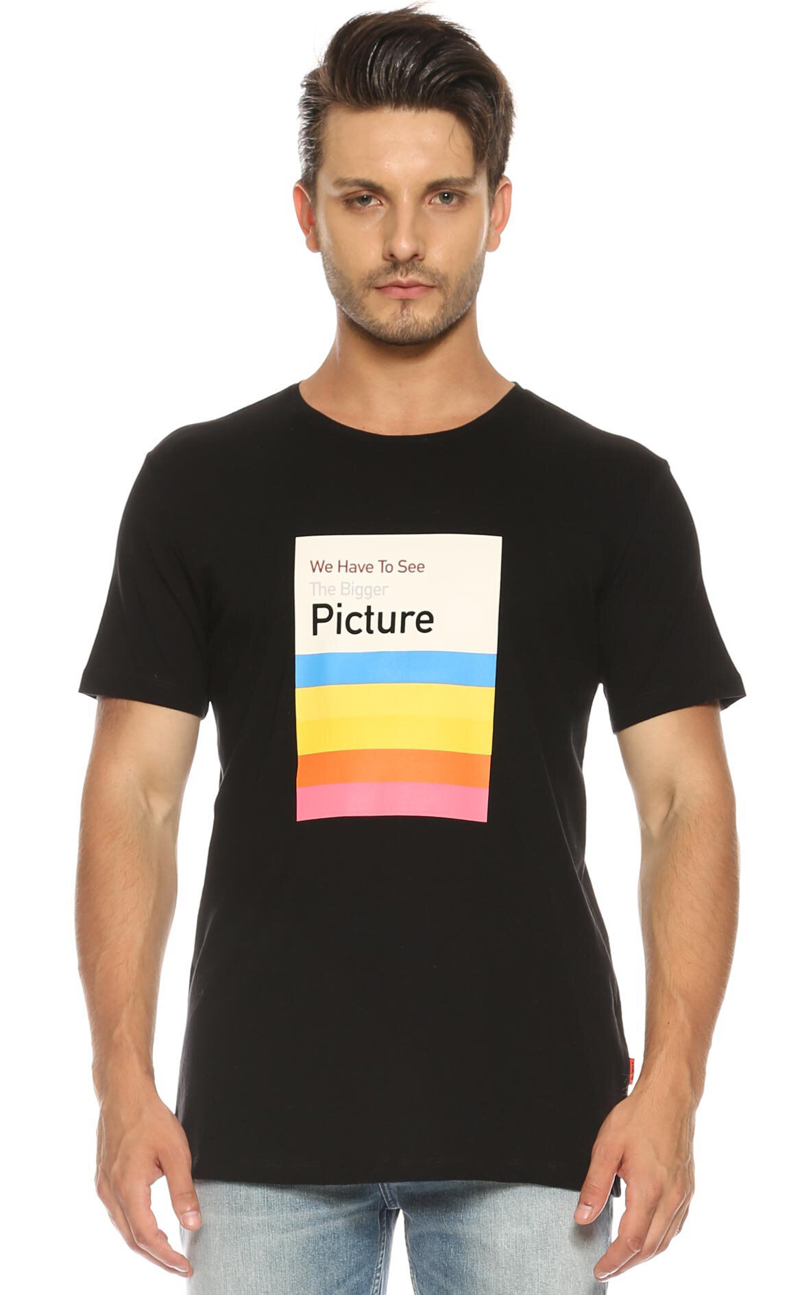 John Frank-John Frank Siyah T-Shirt