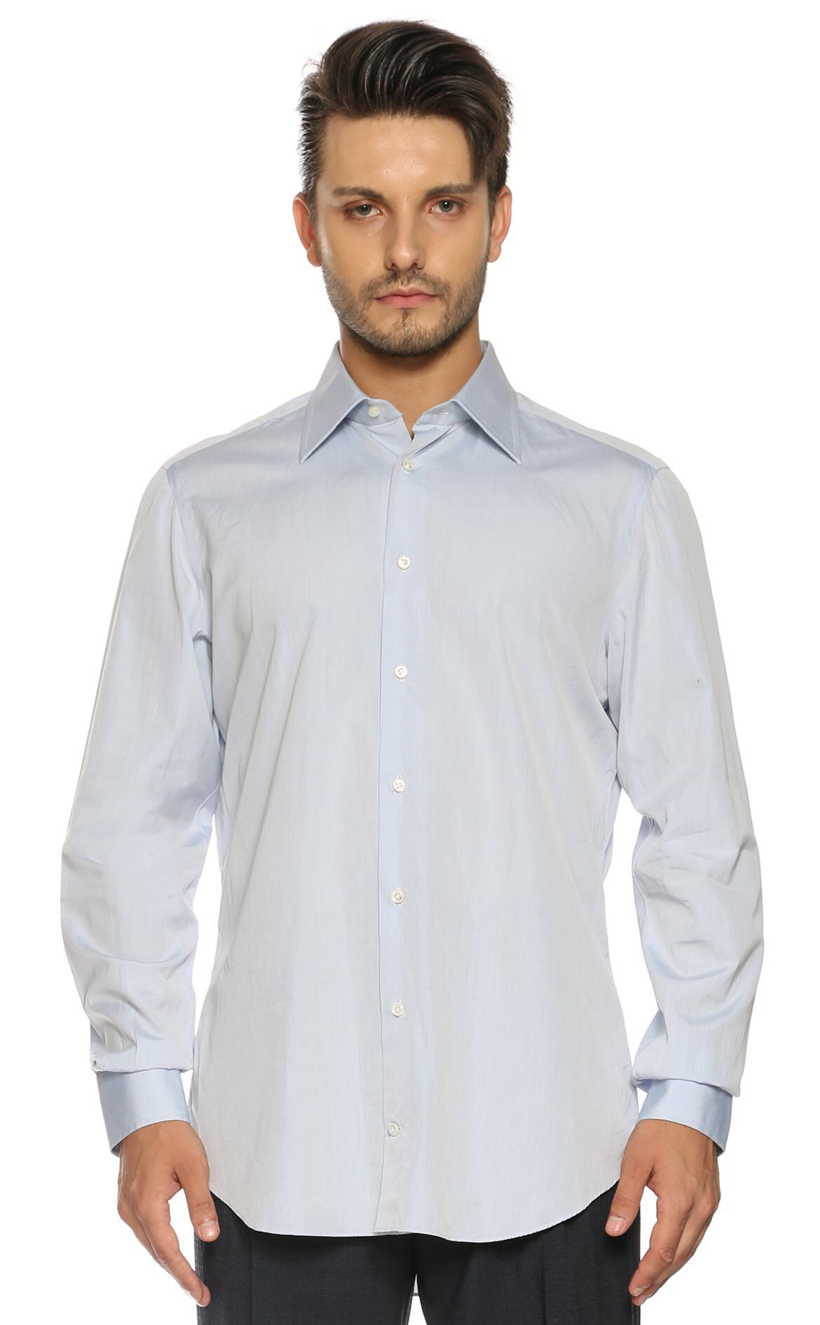 Cesare Attolini-Cesare Attolini Mavi Gömlek Cesare Attolini-Cesare Attolini Mavi Gömlek