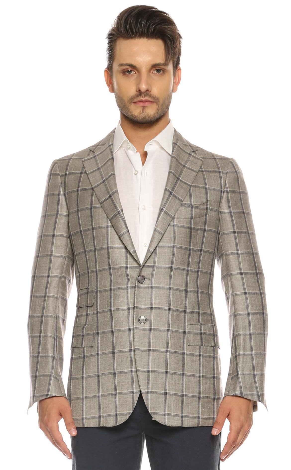 Cesare Attolini-Cesare Attolini Gri Ceket