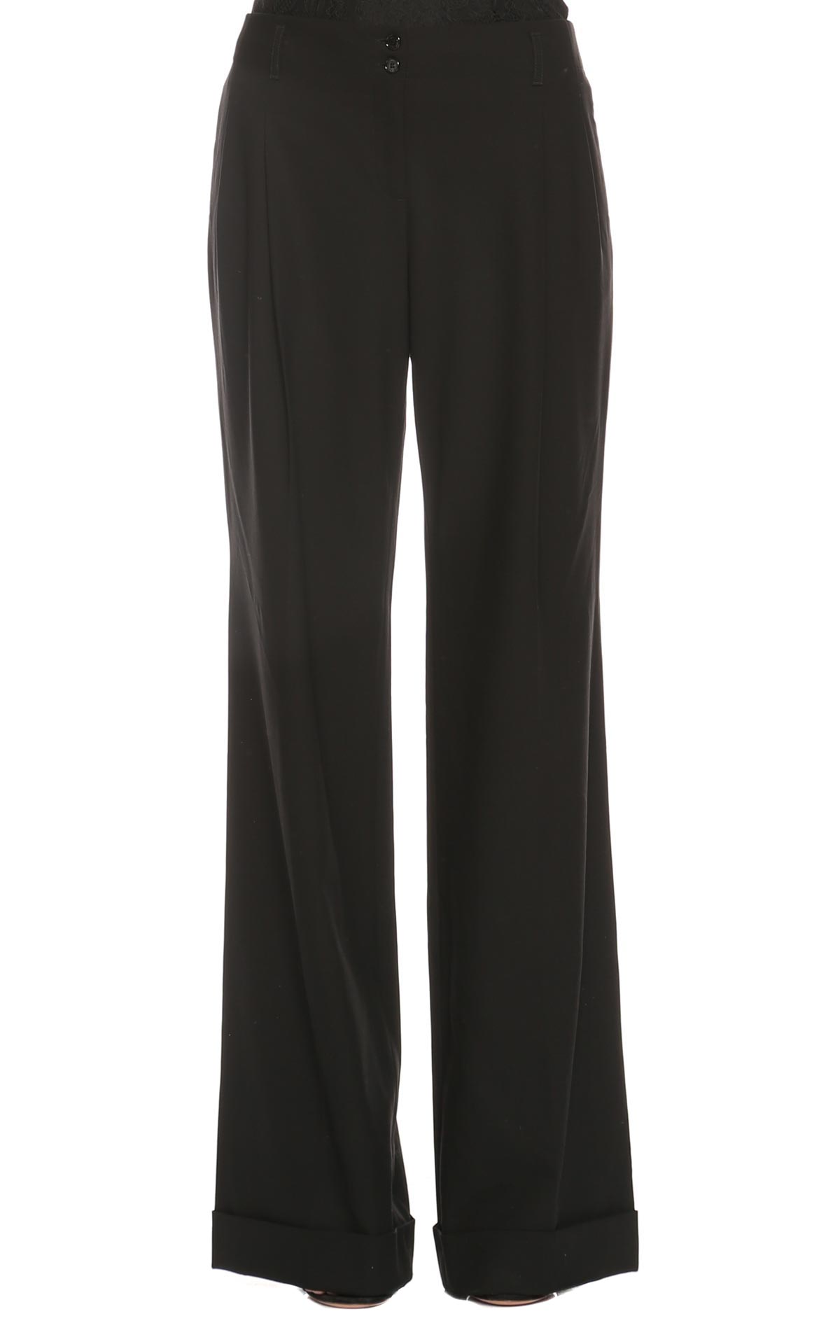 Michael Kors Collection-Michael Kors Collection Yüksek Belli Siyah Pantolon