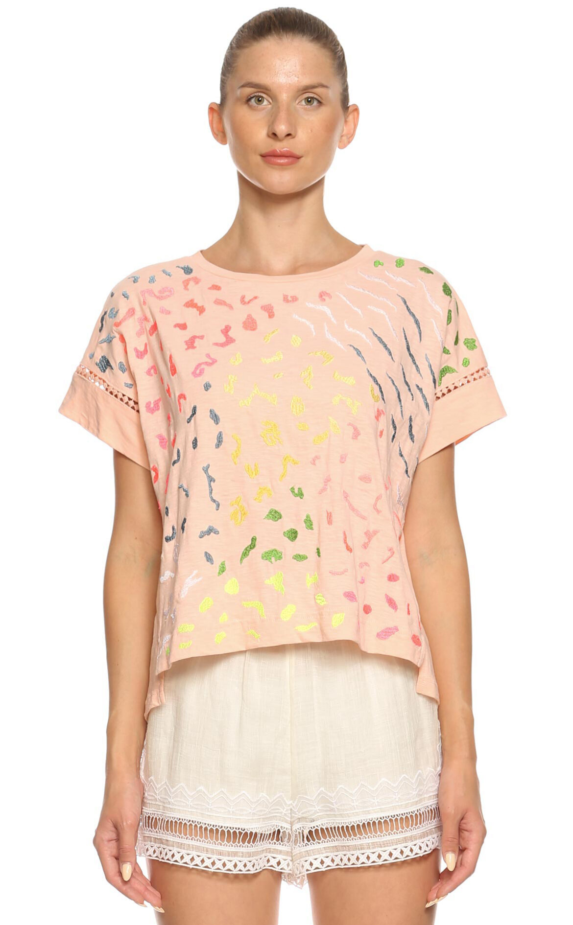 Derhy Rene-Derhy Rene Pembe T-Shirt