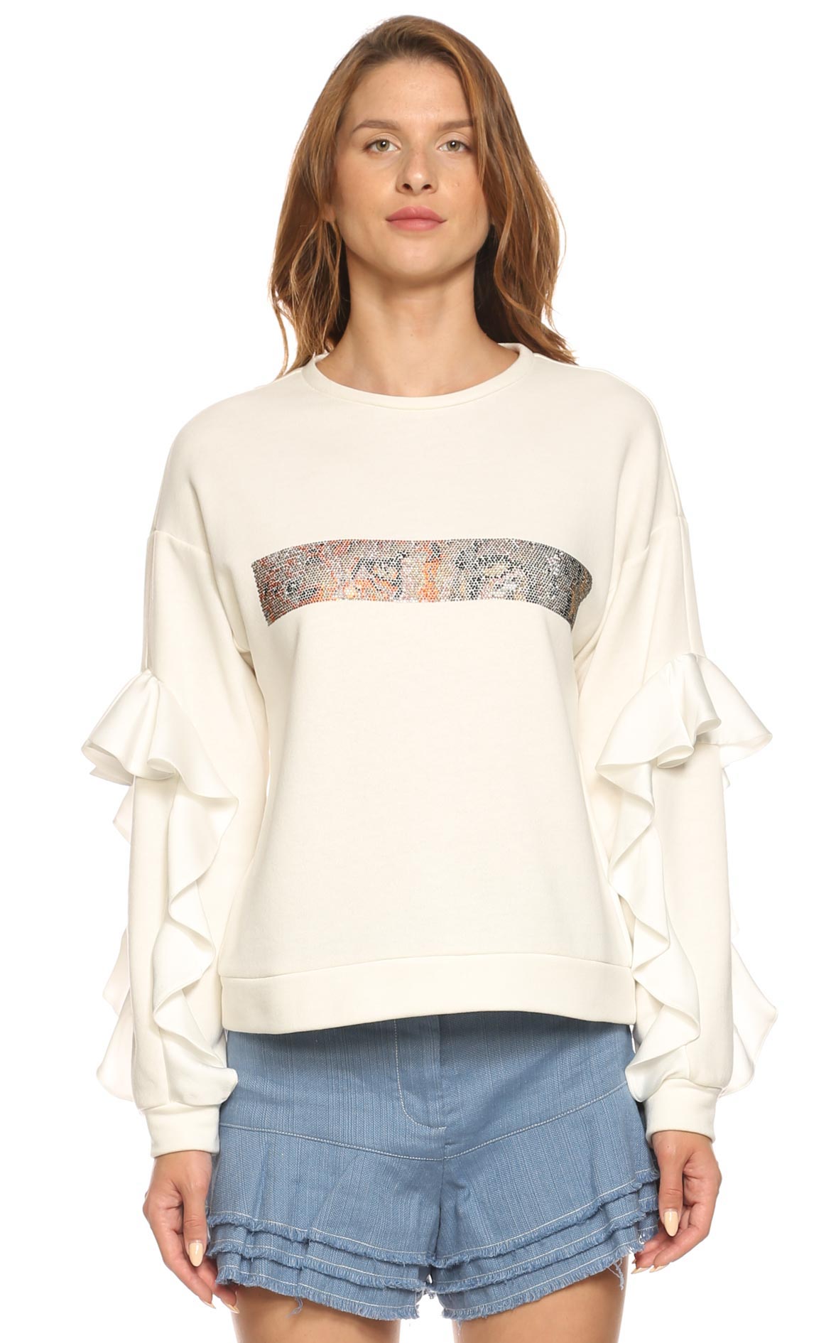Lalipop Design-Lalipop Design Beyaz Sweatshirt Lalipop Design-Lalipop Design Beyaz Sweatshirt