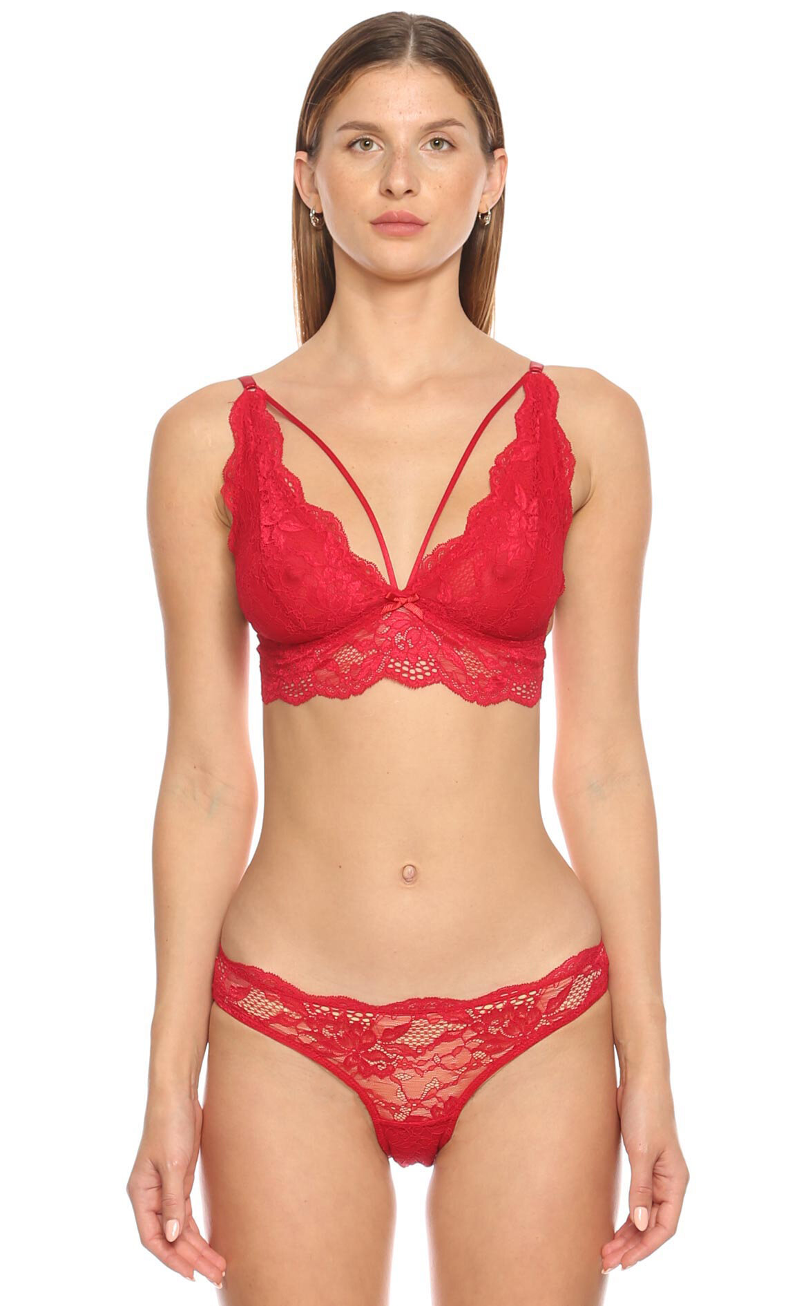 G-Lingeri-G-Lingerie Kırmızı Sütyen