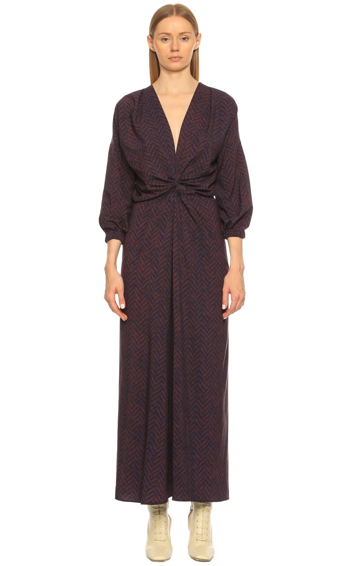 Çiğdem Akın-Çiğdem Akın Mürdüm Elbise