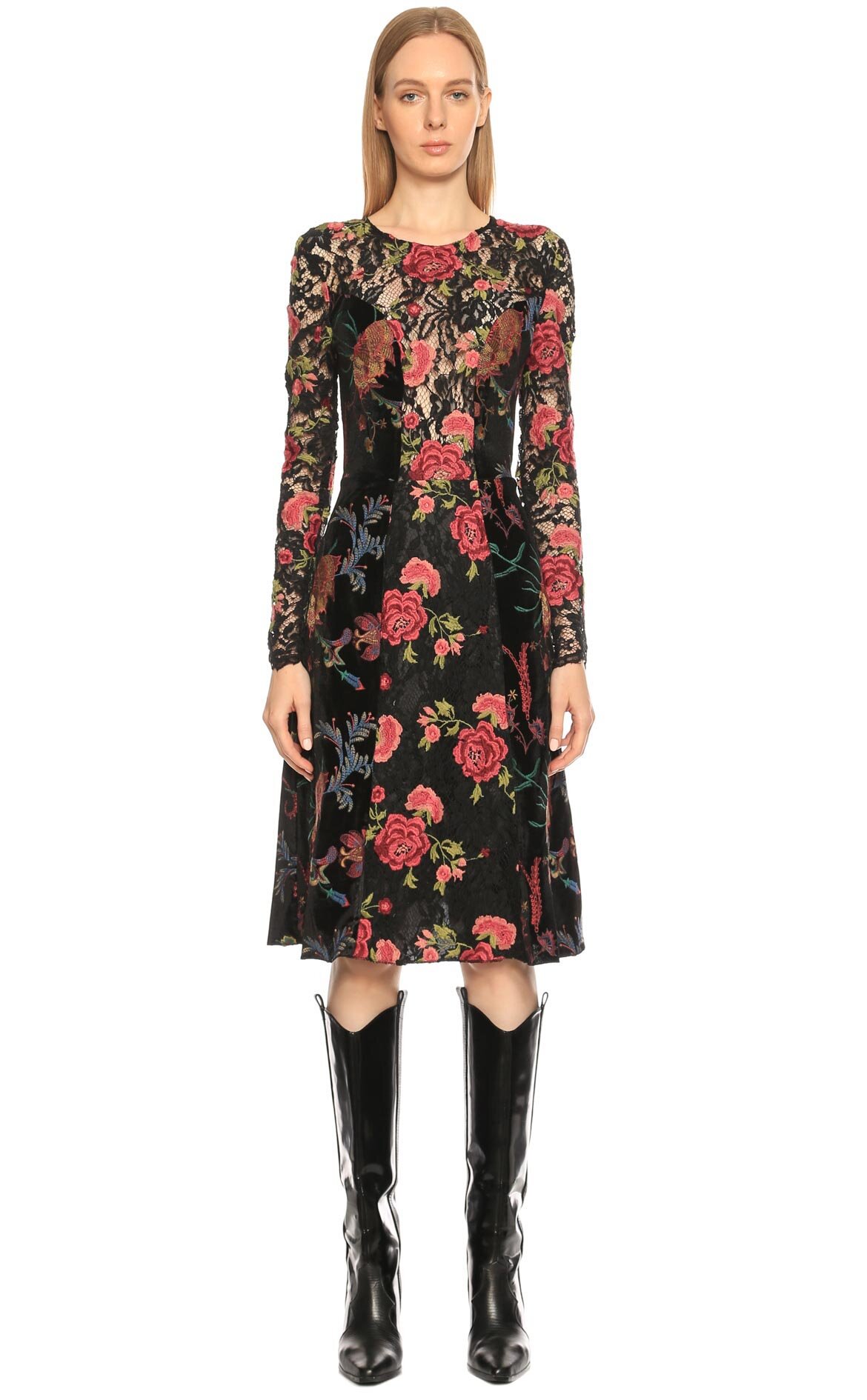 Çiğdem Akın-Çiğdem Akın Çok Renkli Elbise