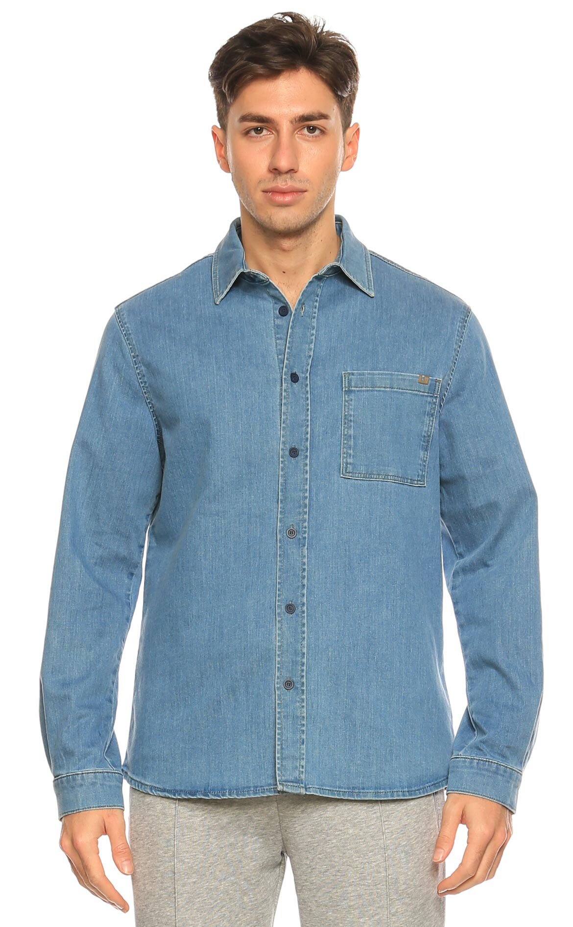 Barta Jeans-Barta Jeans Mavi T-Shirt