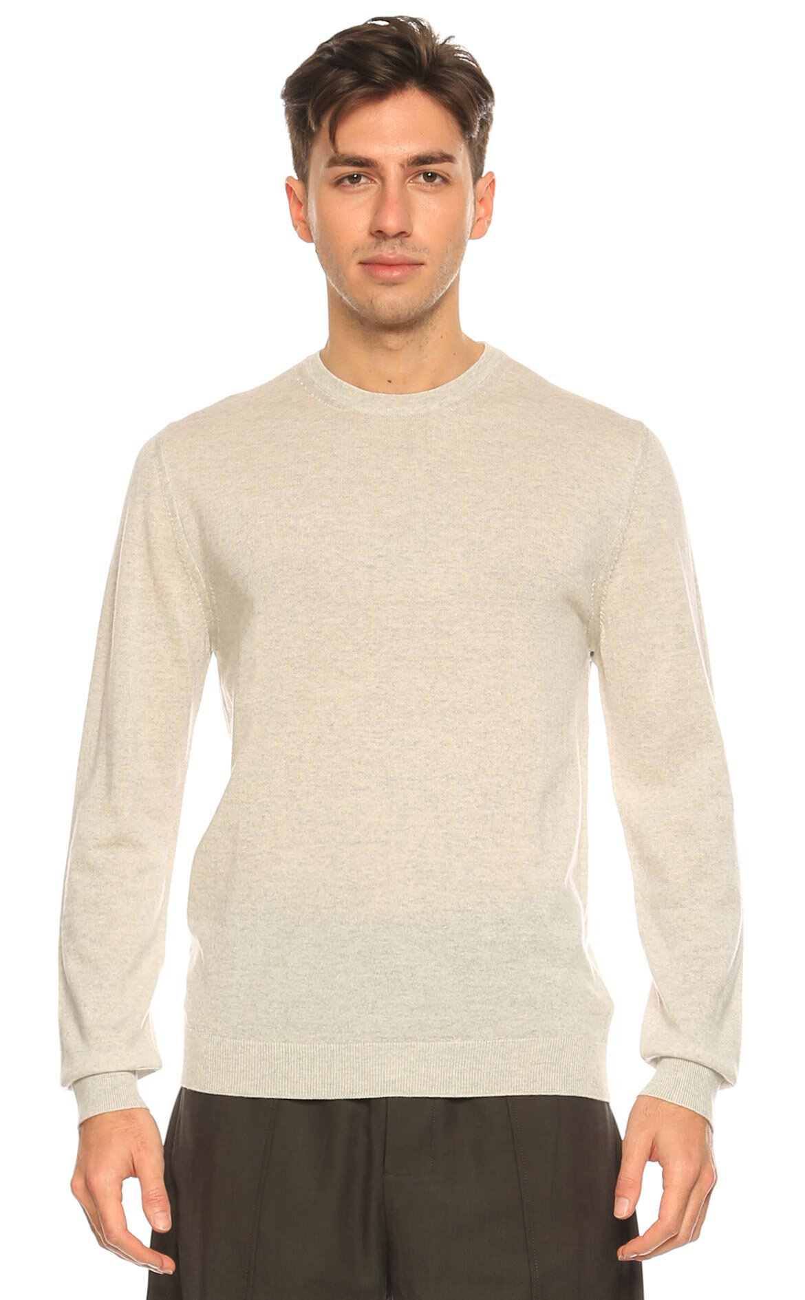 Sesia Cashmere-Sesia Cashmere Gri Kazak Sesia Cashmere-Sesia Cashmere Gri Kazak