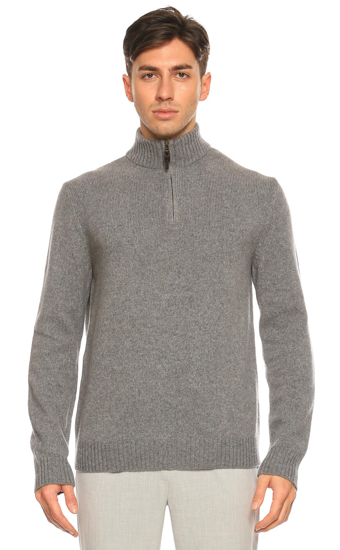 Sesia Cashmere-Sesia Cashmere Gri Kazak Sesia Cashmere-Sesia Cashmere Gri Kazak