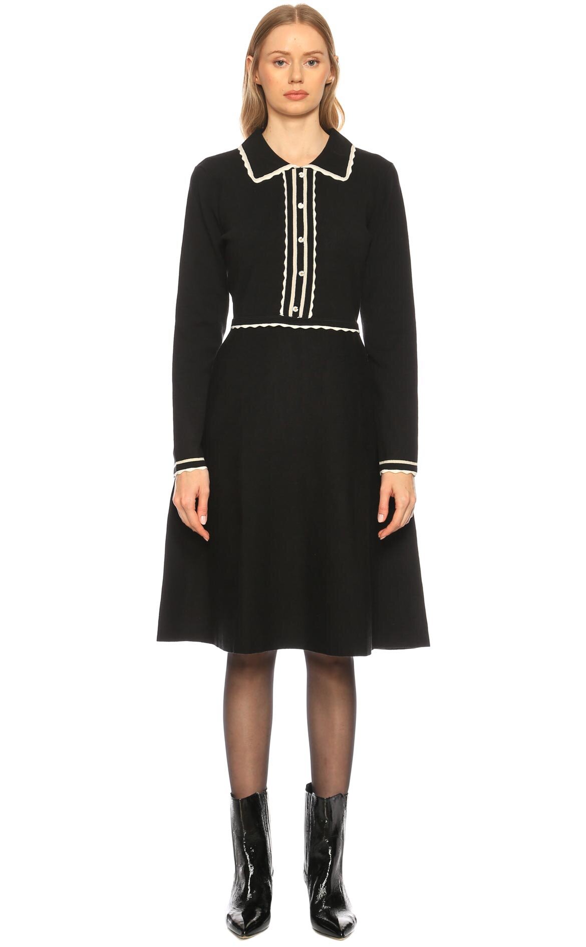 Derhy Rene-Derhy Rene Siyah Elbise