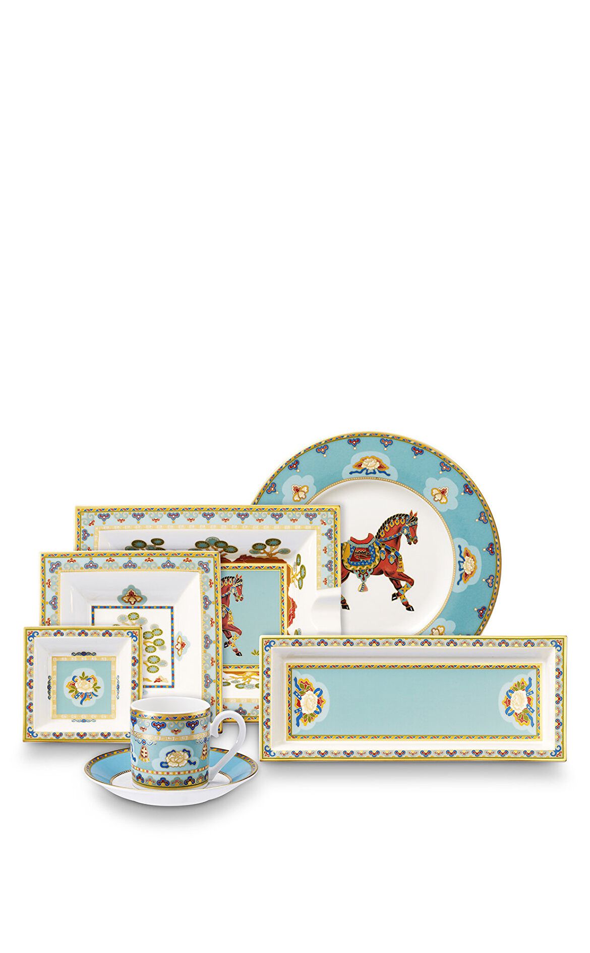 Villeroy & Boch-Villeroy & Boch Samarkand Aqua Türk Kahvesi Fincan Tabağı Villeroy & Boch-Villeroy & Boch Samarkand Aqua Türk Kahvesi Fincan Tabağı