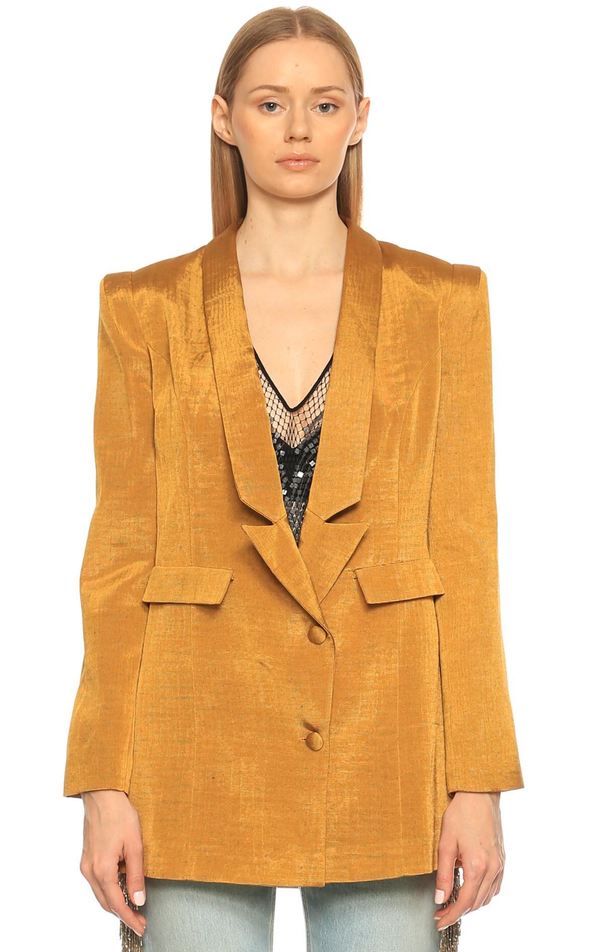 Bashaques-Bashaques Altın Rengi Ceket