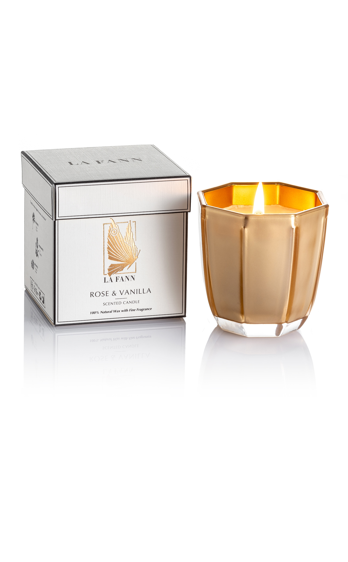 La Fann-La Fann Scented Candle Rose & Vanilla 190Gr La Fann-La Fann Scented Candle Rose & Vanilla 190Gr