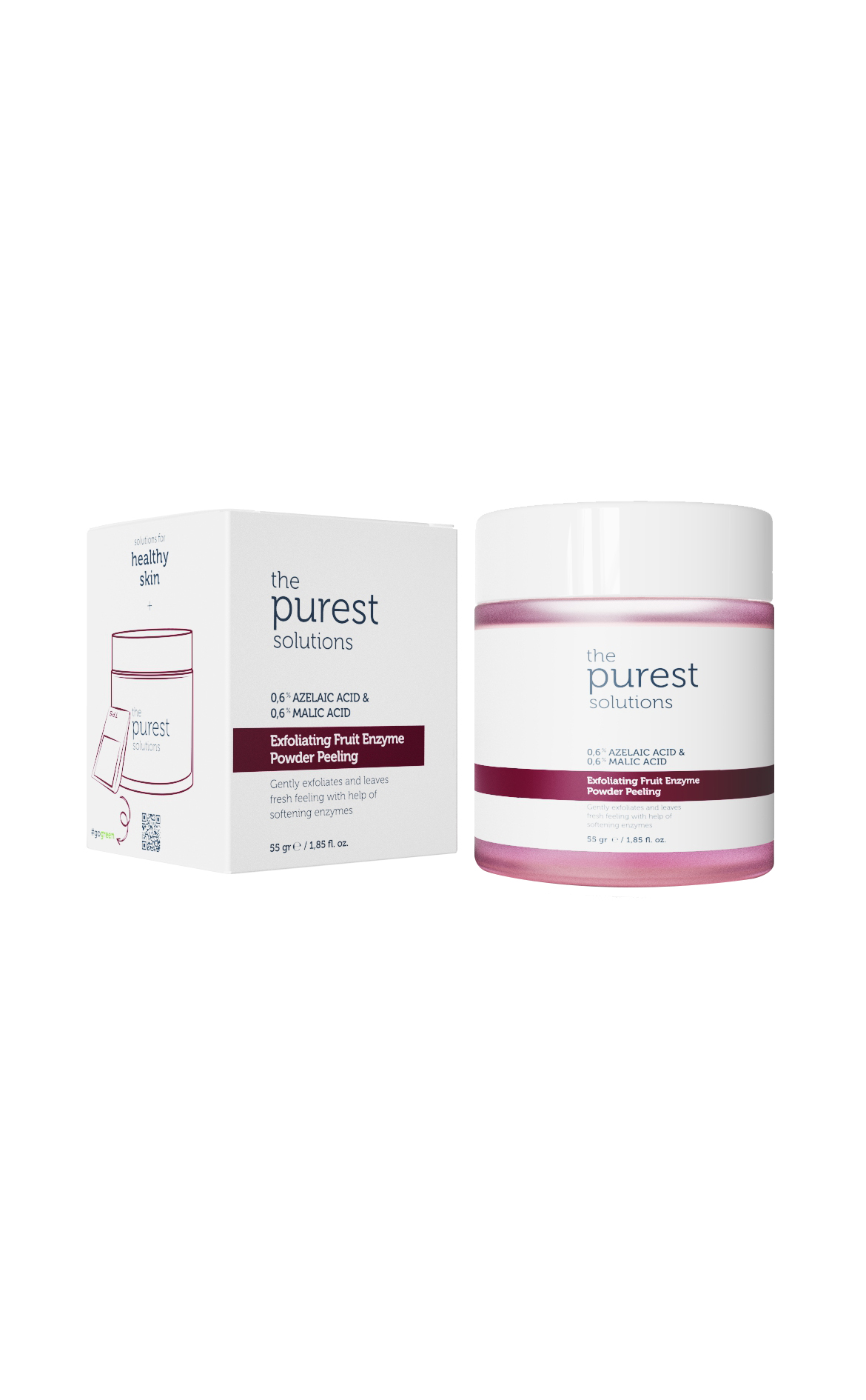 The Purest Solutions-The Purest Solutions The Purest Solutions - 0,6% Azelaic Acid + 0,6% Malic Acid Fruit Enzyme Powder Exfoliator & Peeling The Purest Solutions-The Purest Solutions The Purest Solutions - 0,6% Azelaic Acid + 0,6% Malic Acid Fruit Enzyme Powder Exfoliator & Peeling
